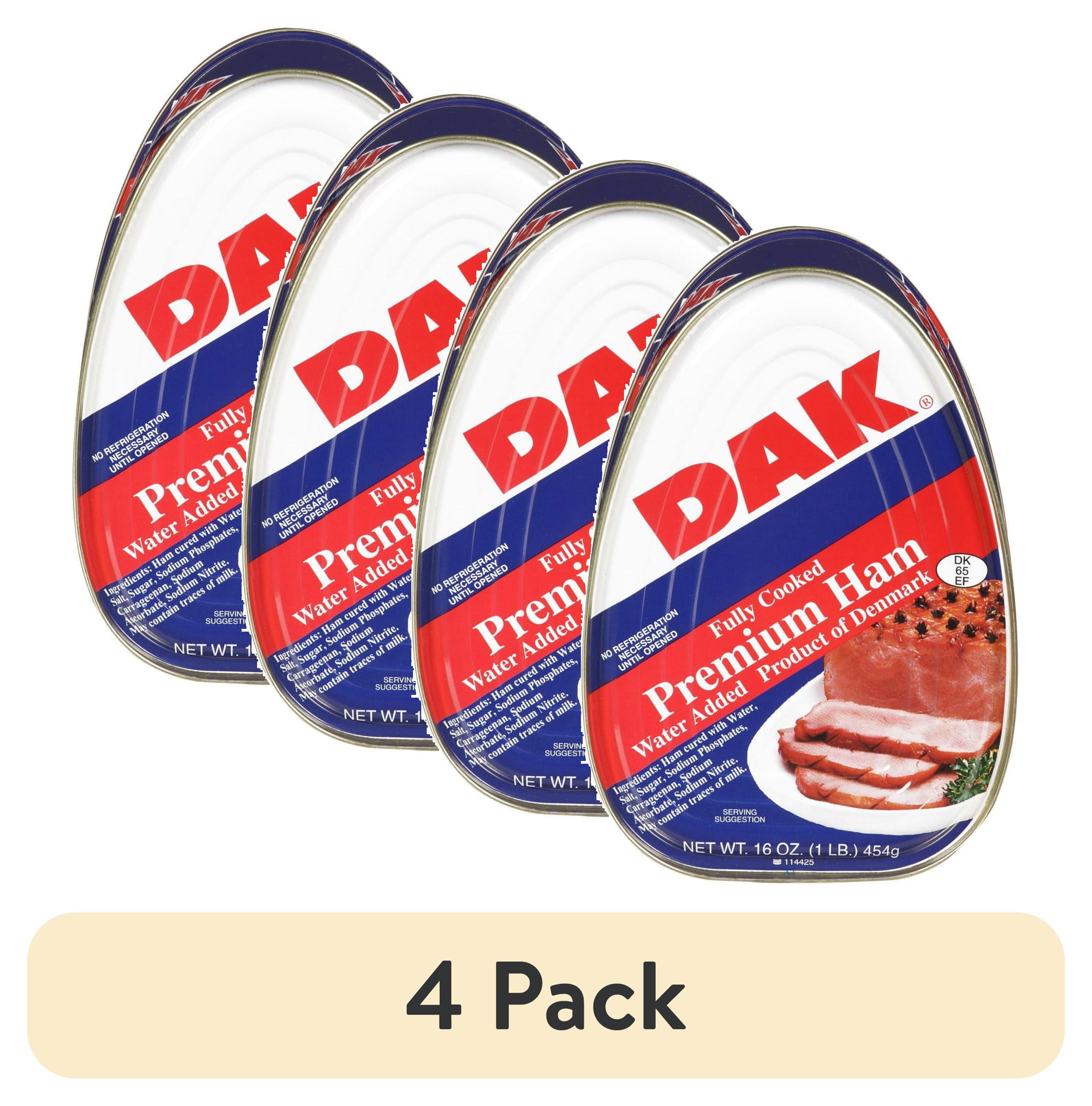 (4 pack) DAK Fully Cooked Premium Ham, 16 oz Can - Walmart.com