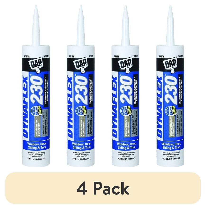 (4 pack) DAP Dynaflex 230 10.1 oz White Premium Latex Sealant Door and ...