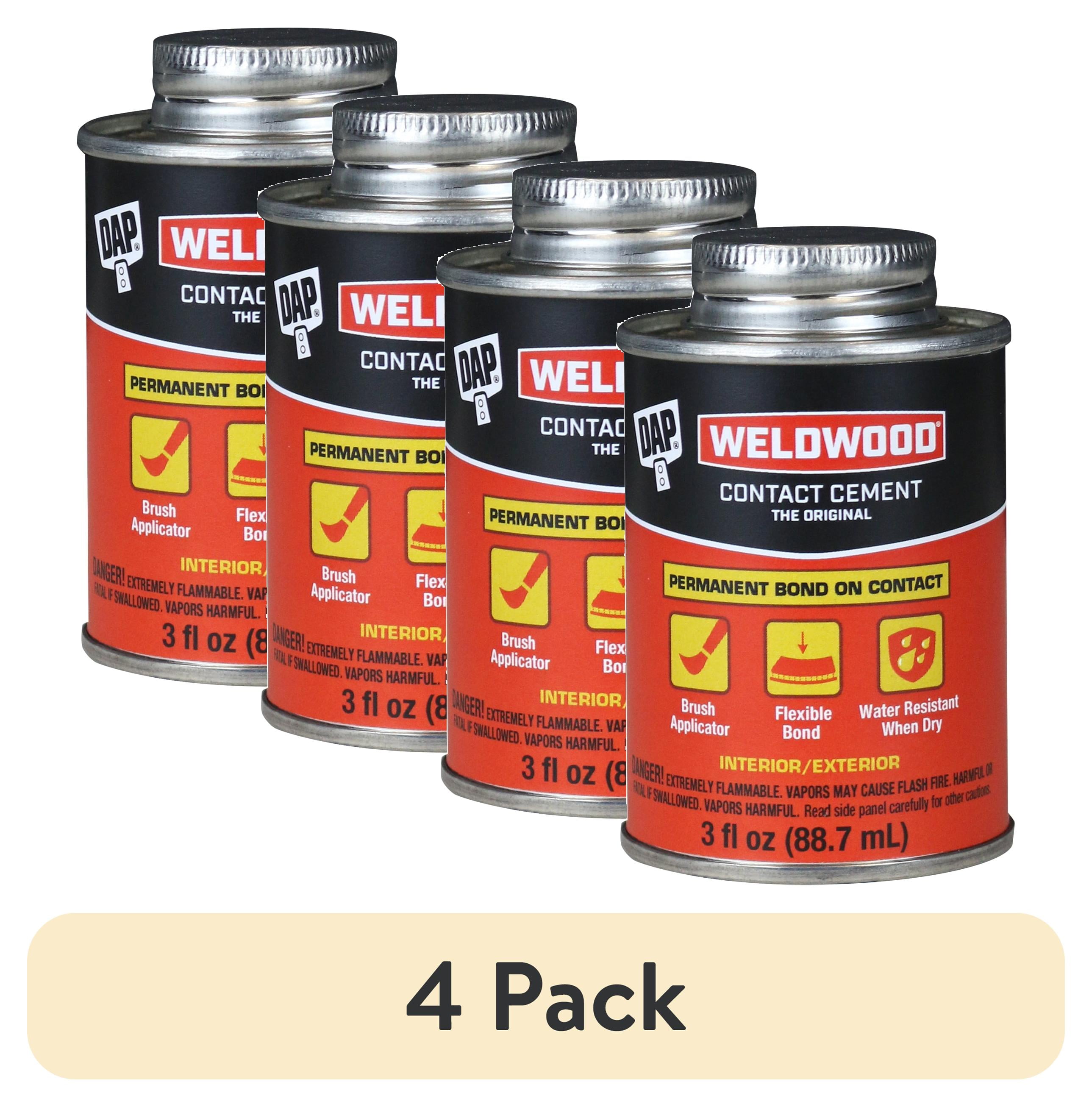 (4 pack) DAP Weldwood 3 oz Tan Original Contact Cement - Walmart.com