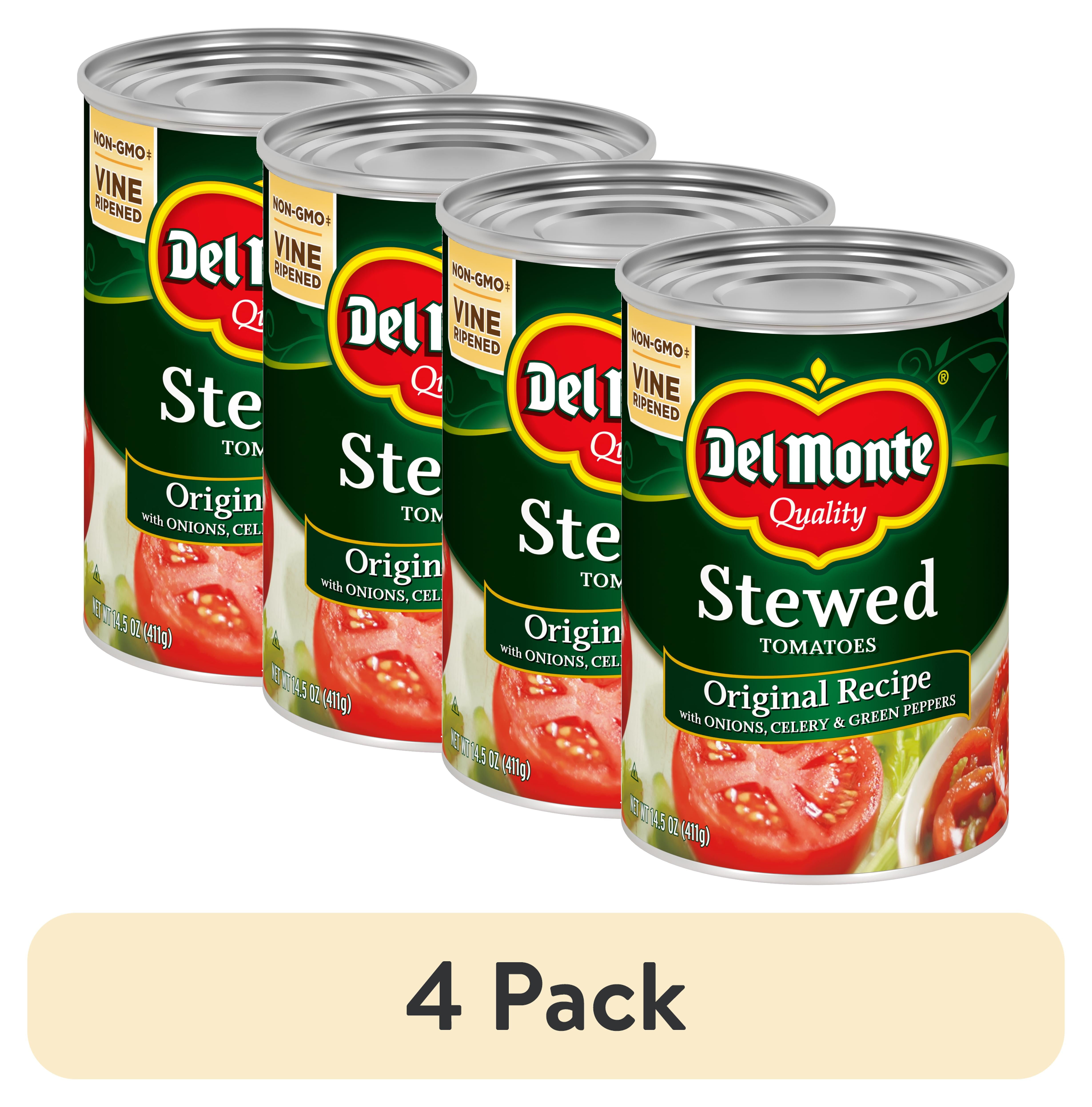 (4 pack) Del Monte Stewed Tomatoes with Onions, Celery and Green ...