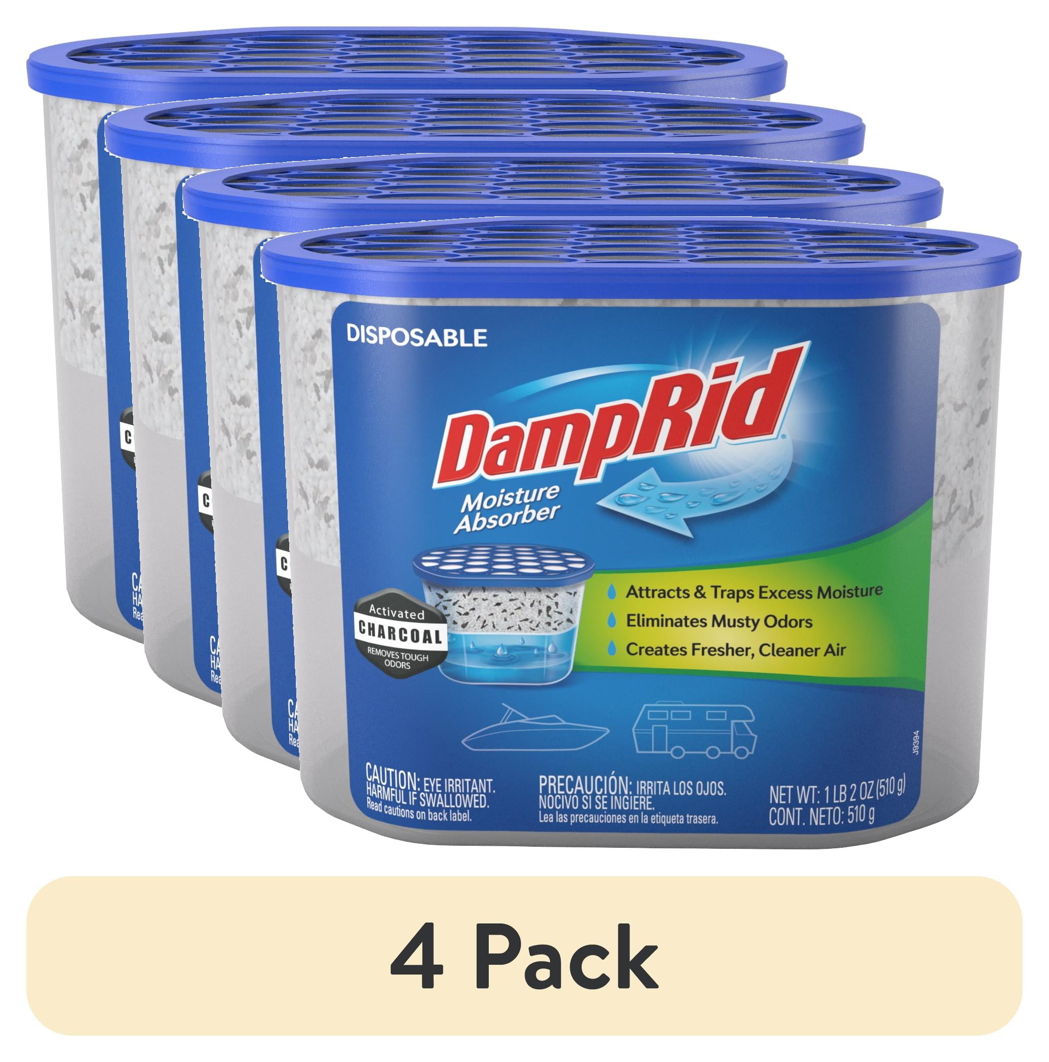 (4 pack) DampRid Moisture Absorber for Boats and RVs with Activated ...