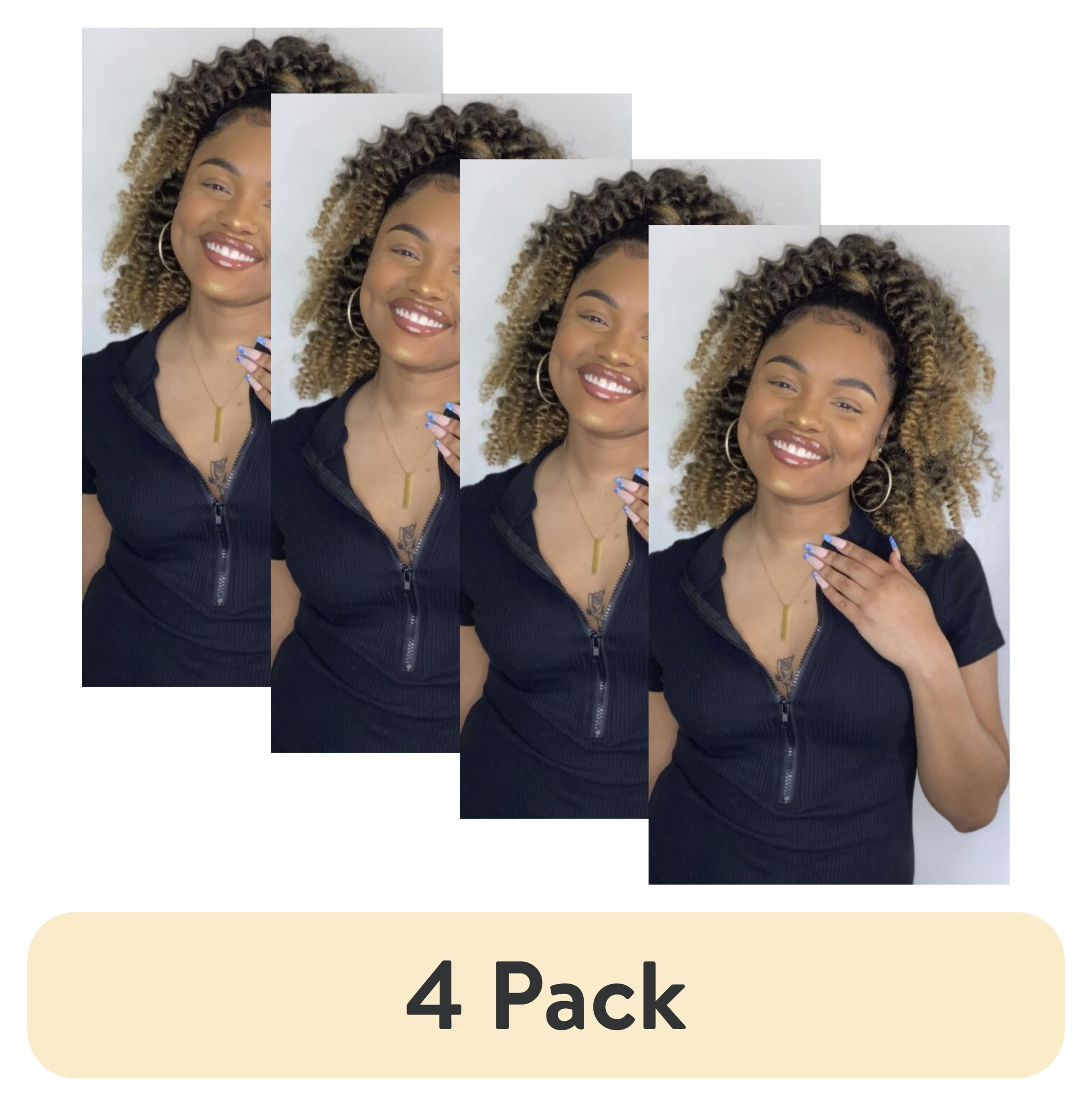 (4 pack) Darling Flexi Rod Curls Crochet Hair 2X Pack, 14 inch, #1/27 ...