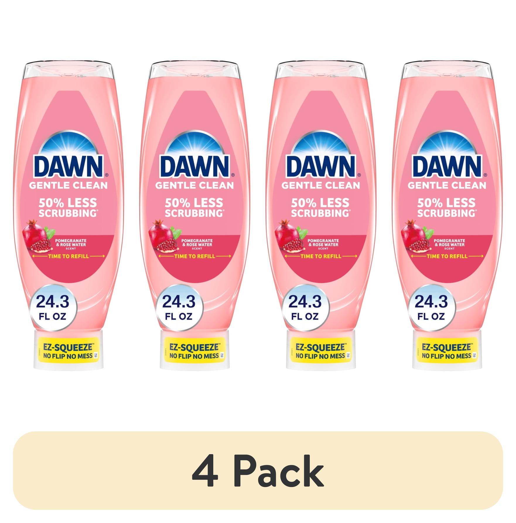 (4 pack) Dawn Gentle Clean EZ-Squeeze Dish Soap, Dishwashing Liquid ...
