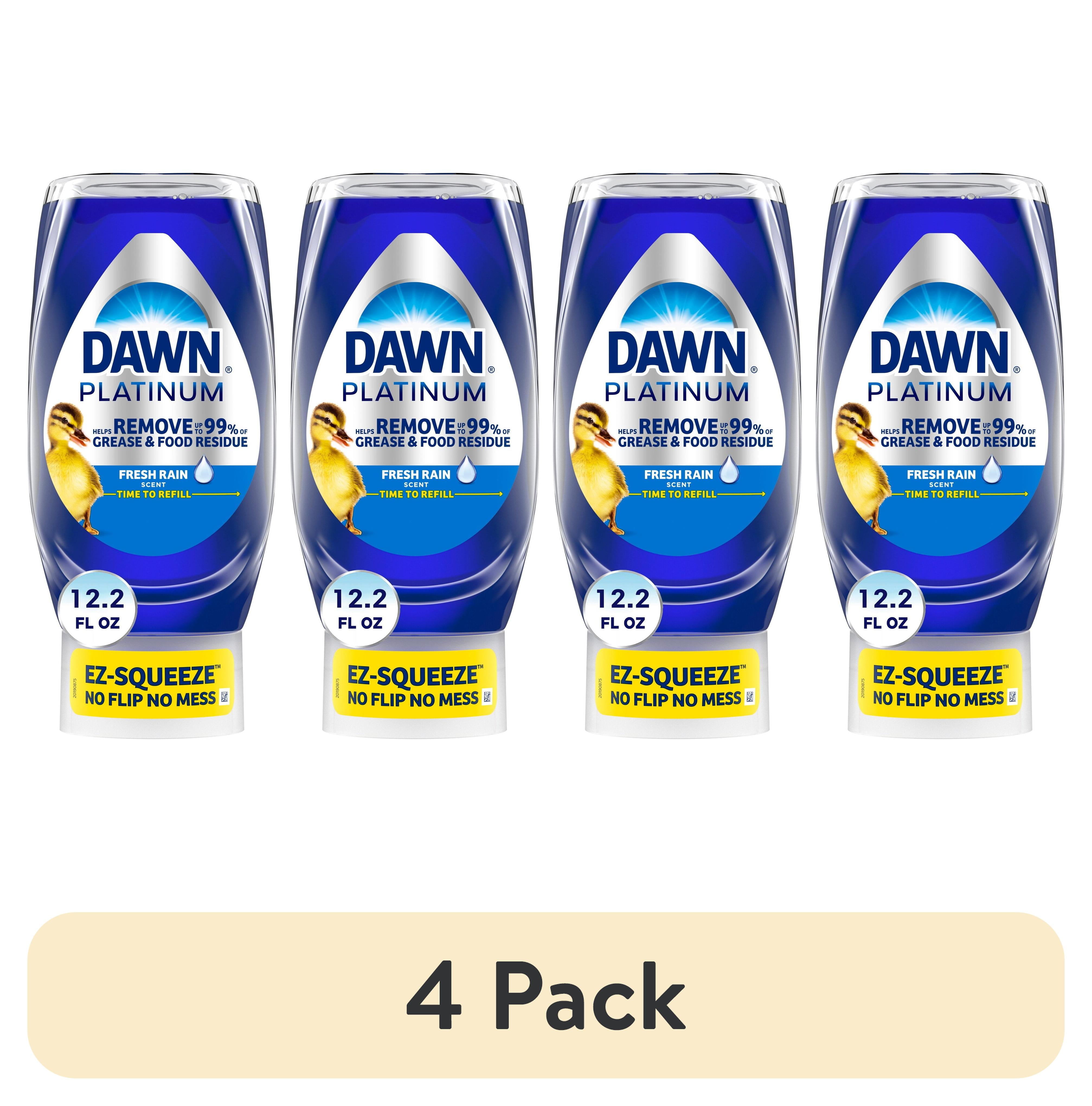 (4 pack) Dawn Platinum EZ-Squeeze Dish Soap Liquid, Dishwashing Liquid ...