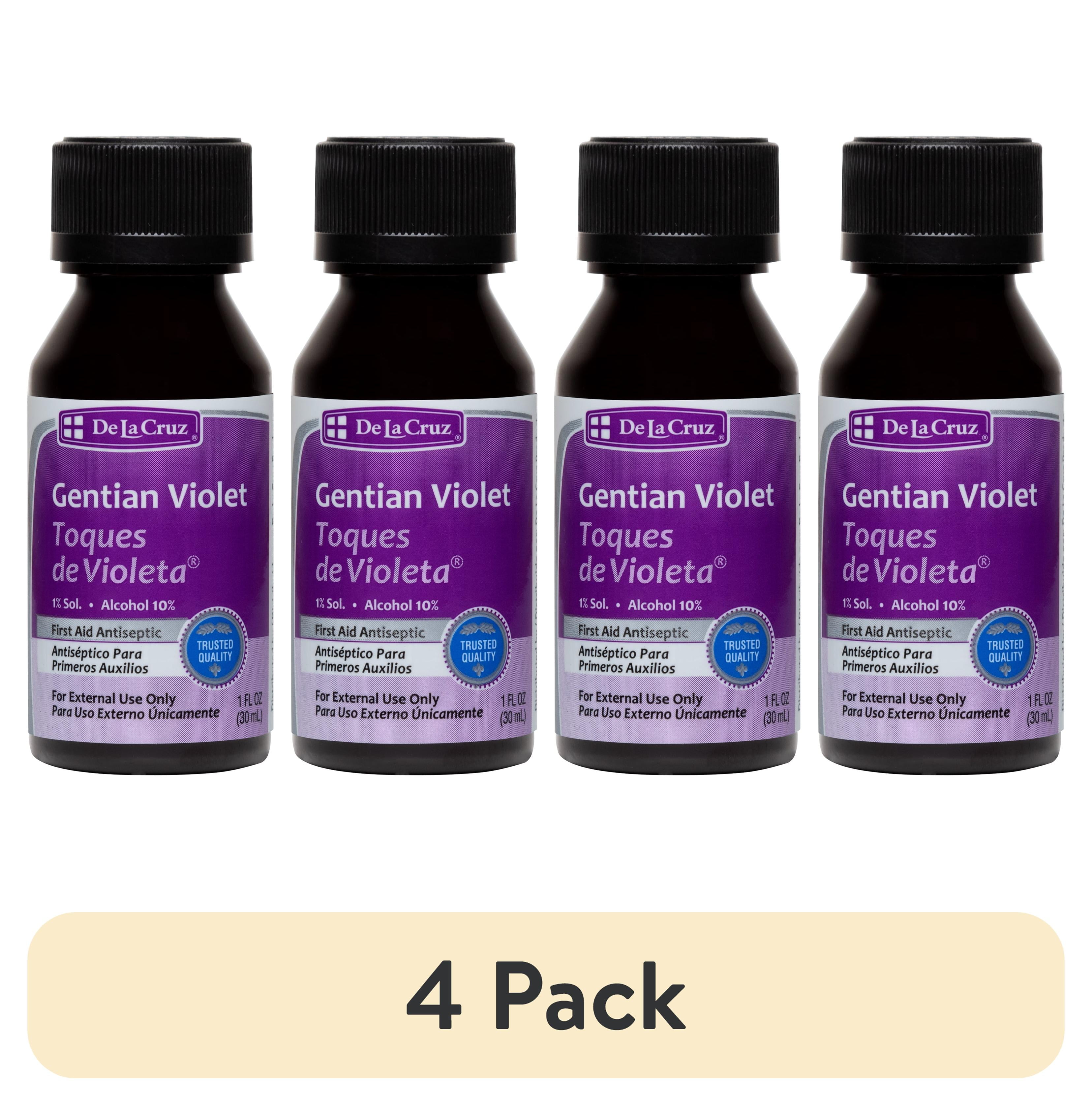 (4 pack) De La Cruz 1% Gentian Violet First Aid Antiseptic, Violeta de ...