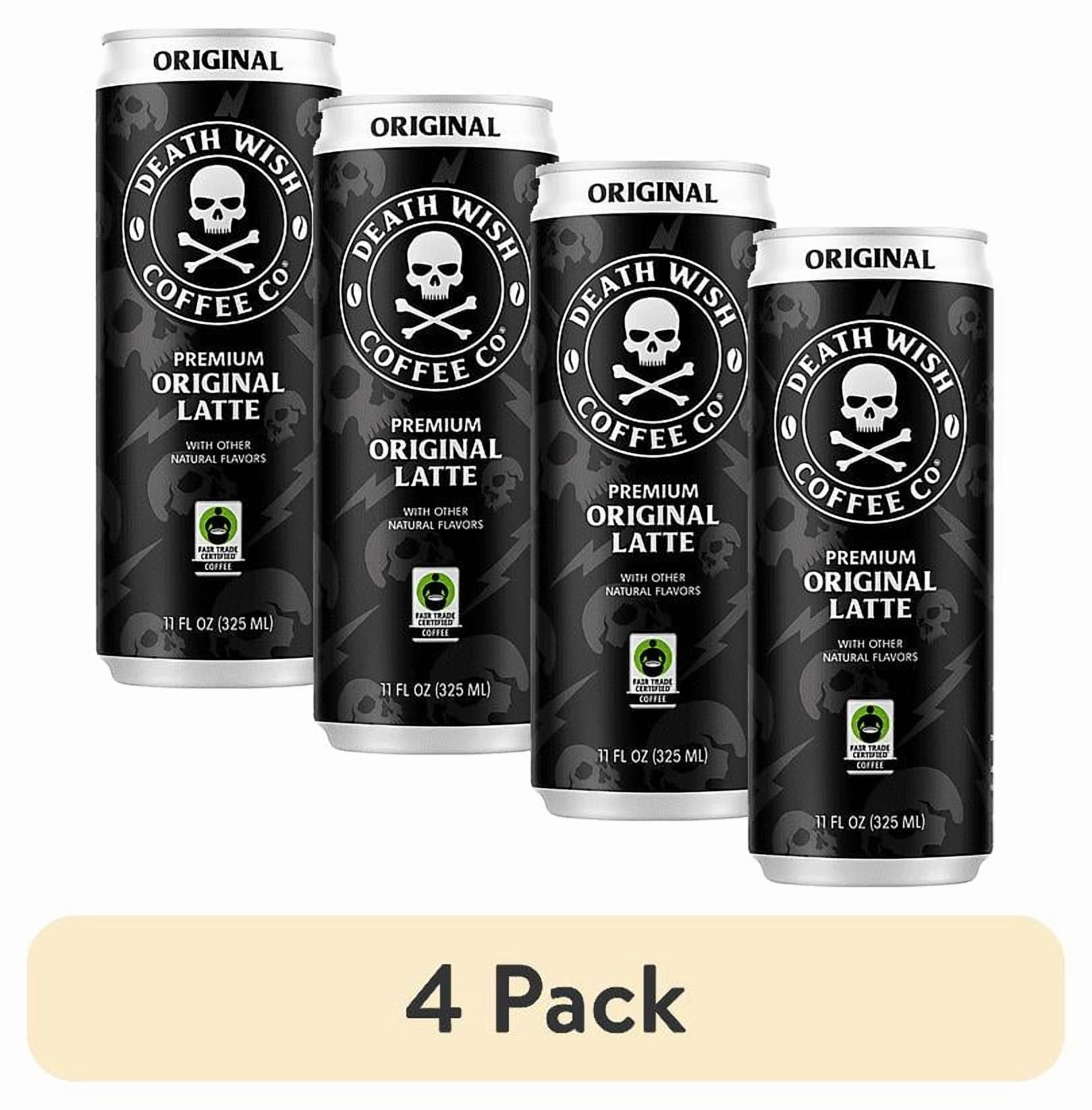 (4 pack) Death Wish Coffee Co., Premium Original Latte, 100% Colombian ...