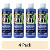 (4 pack) DecoArt Fluid Art Ready-To-Pour Acrylic - True Blue, 8 oz ...
