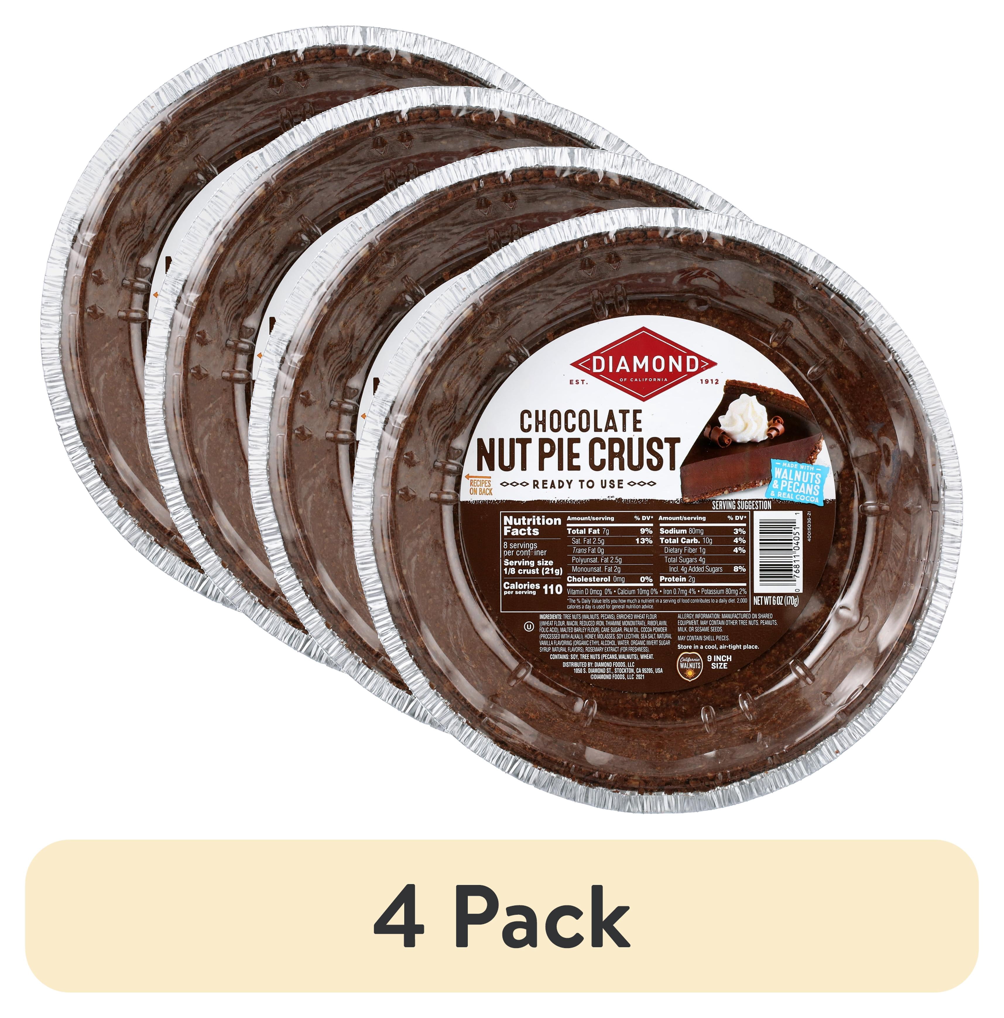 (4 pack) Diamond of California Whole Chocolate Nut Pie Crust ...