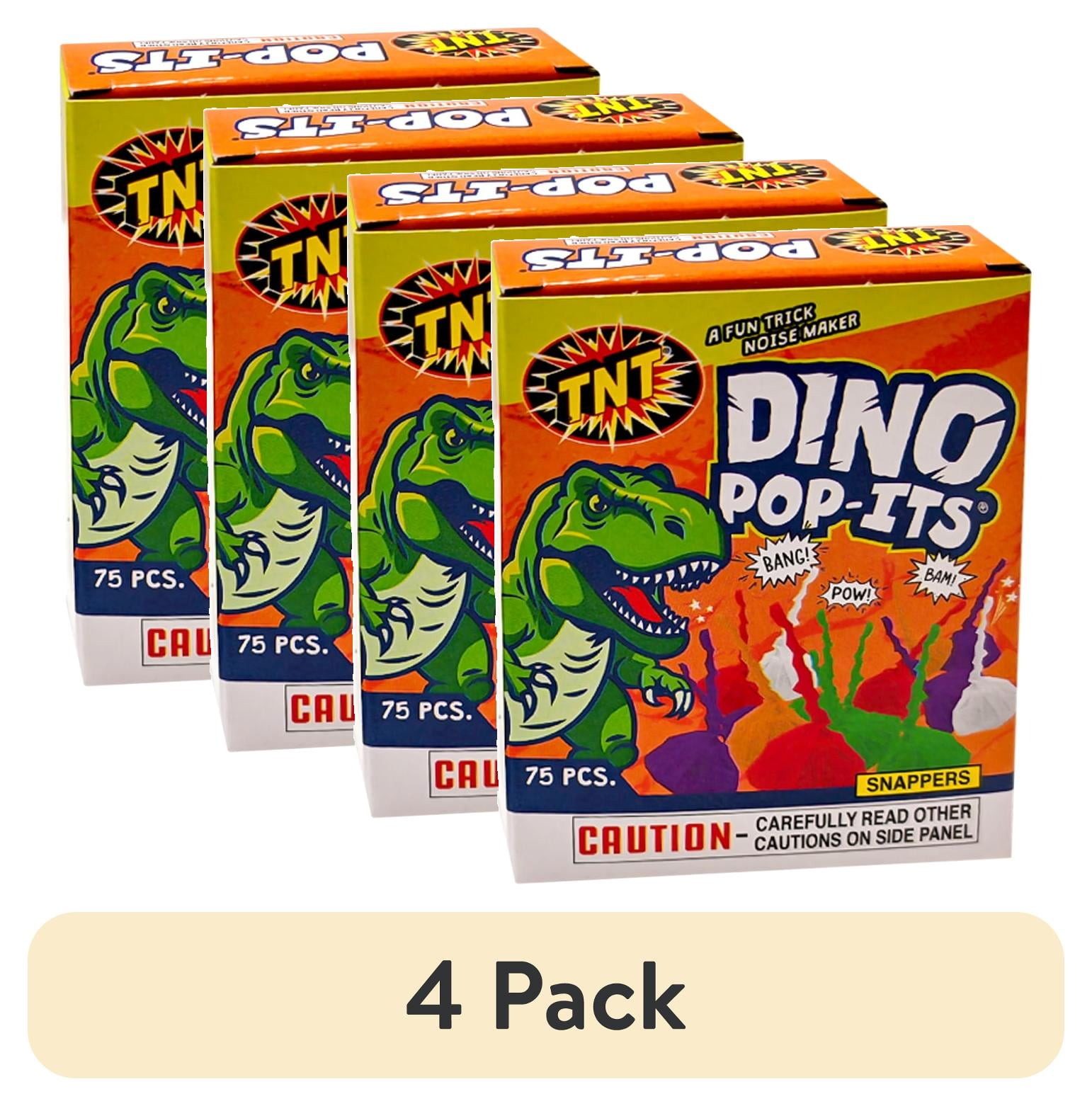 (4 pack) Dino Snaps , TNT Fireworks , Multicolor Party Snaps, 75 Count ...