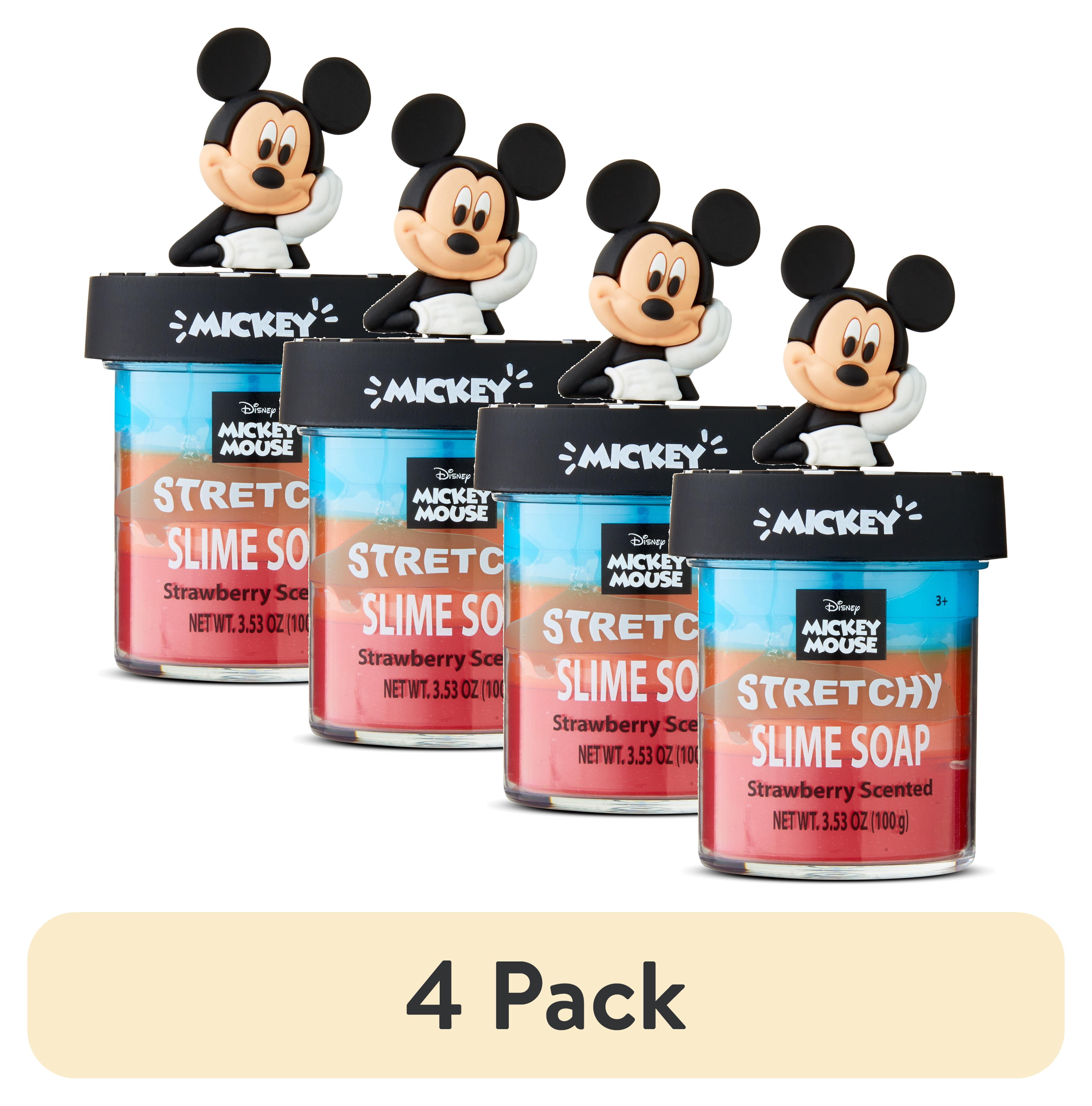 (4 pack) Disney Mickey Mouse Stretchy Slime Soap, Strawberry Scent, 3. ...