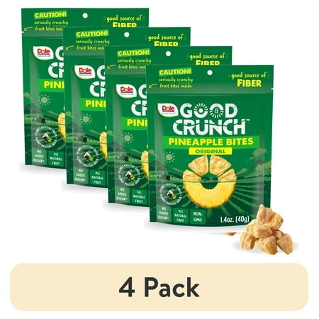 (4 pack) Dole Good Crunch Original Pineapple Bites, Made with All ...