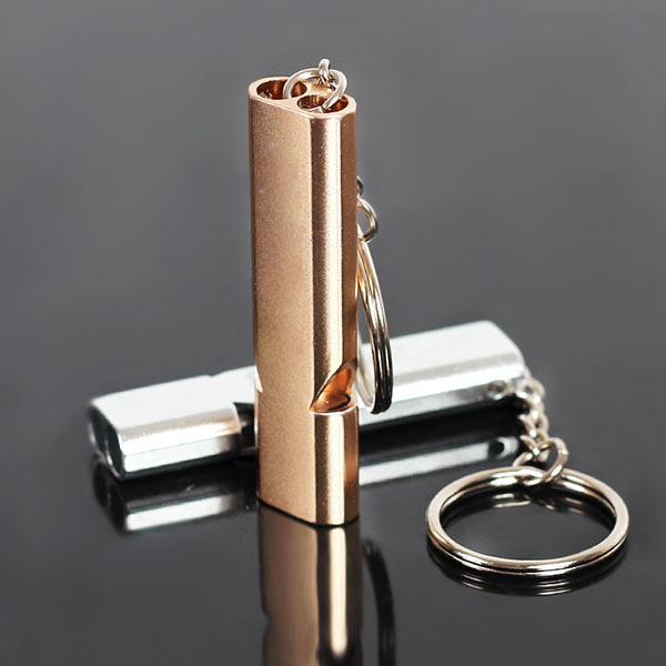 4 pack Double-hole high-frequency aluminum alloy whistle, outdoor ...