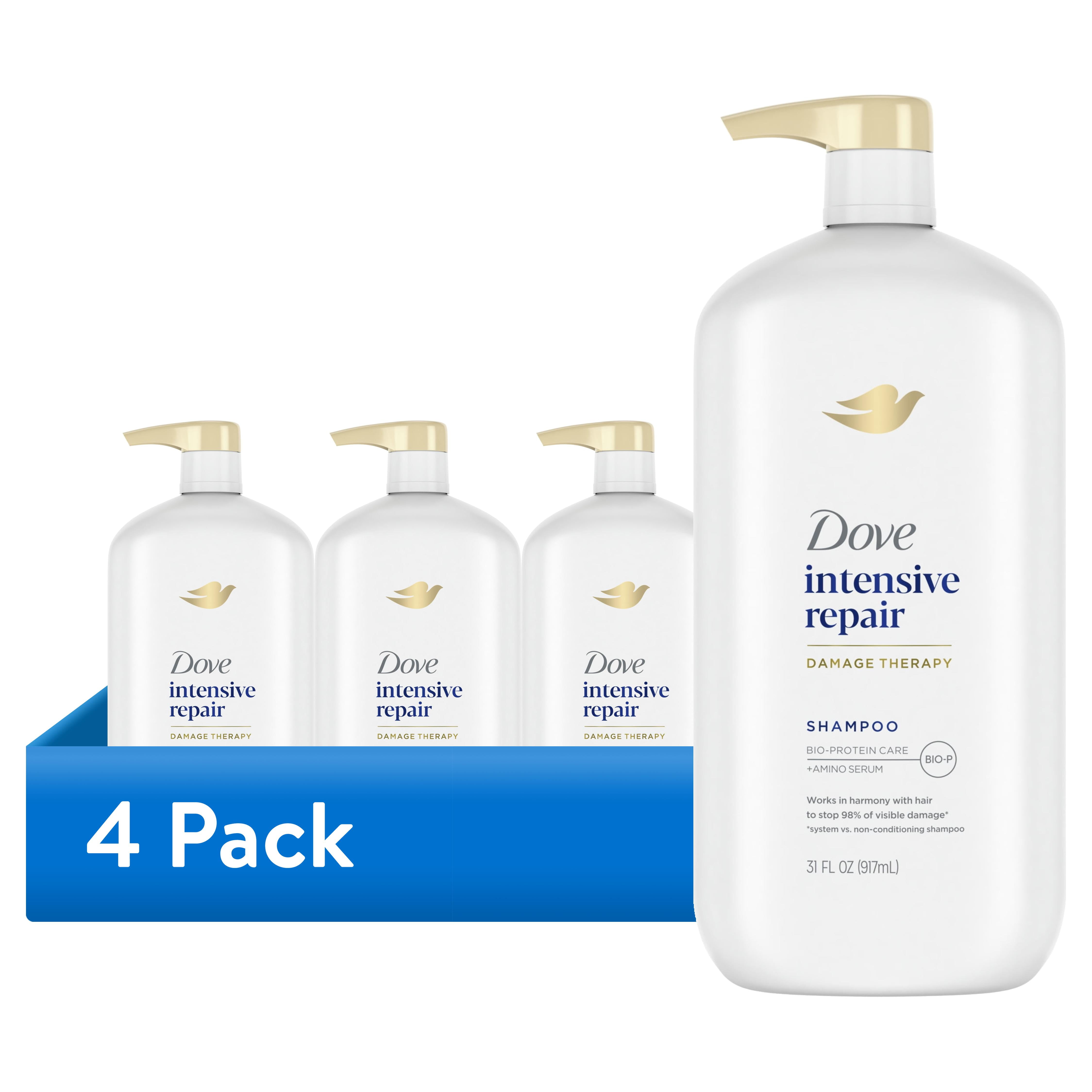 (4 pack) Dove Ultra Care Intensive Repair Daily Shampoo, 31 fl oz ...