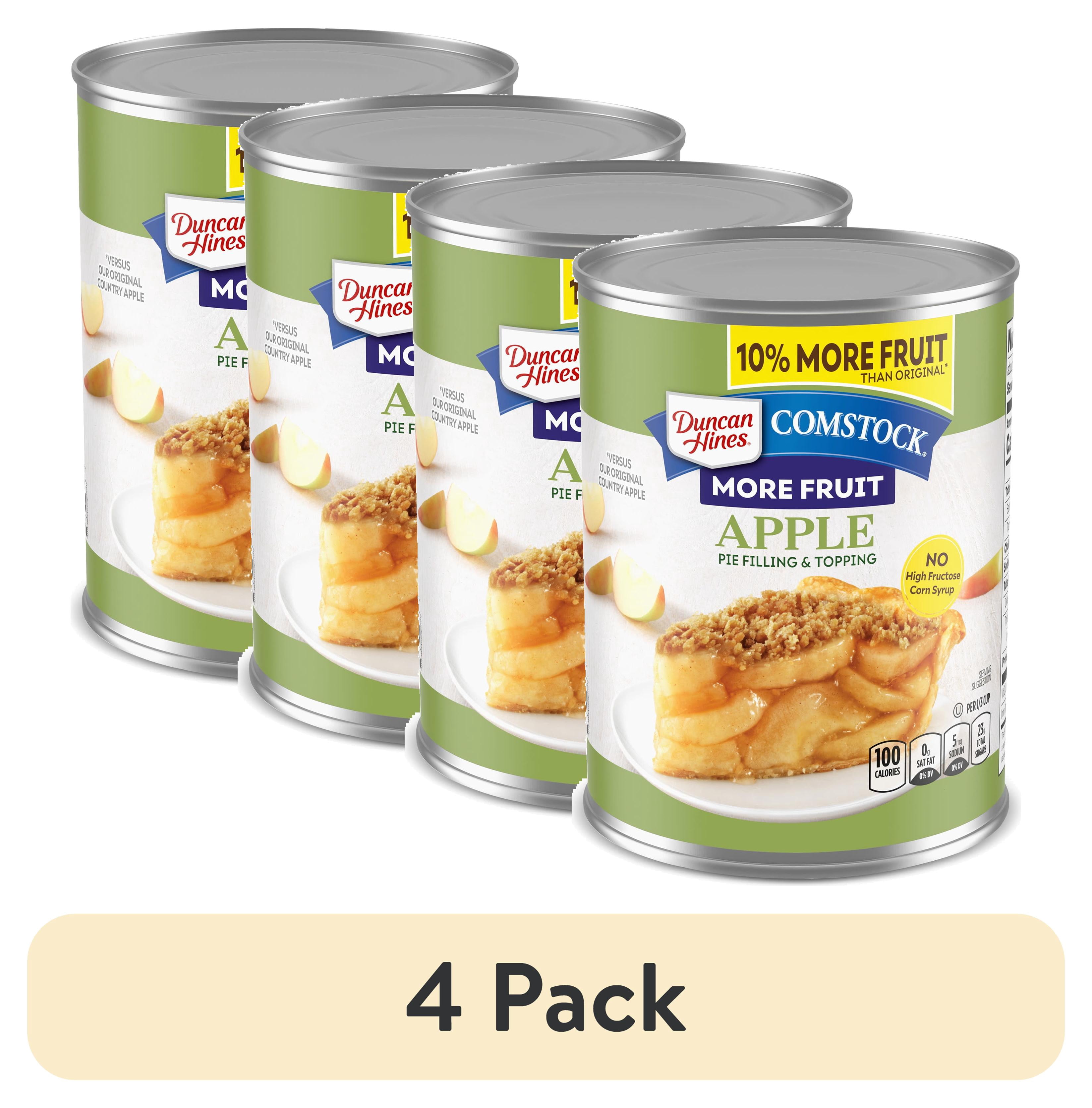 (4 pack) Duncan Hines Comstock More Fruit Apple Pie Filling and Topping ...