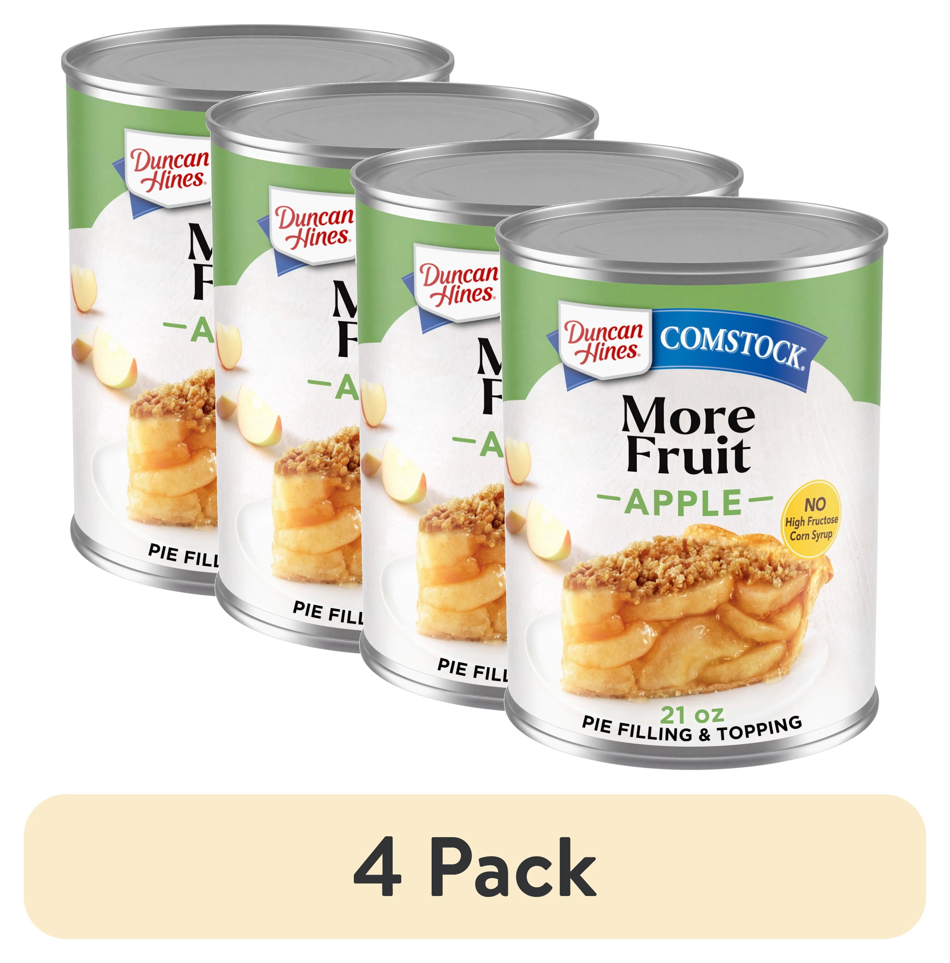 (4 pack) Duncan Hines Comstock More Fruit, Apple Pie Filling & Topping ...