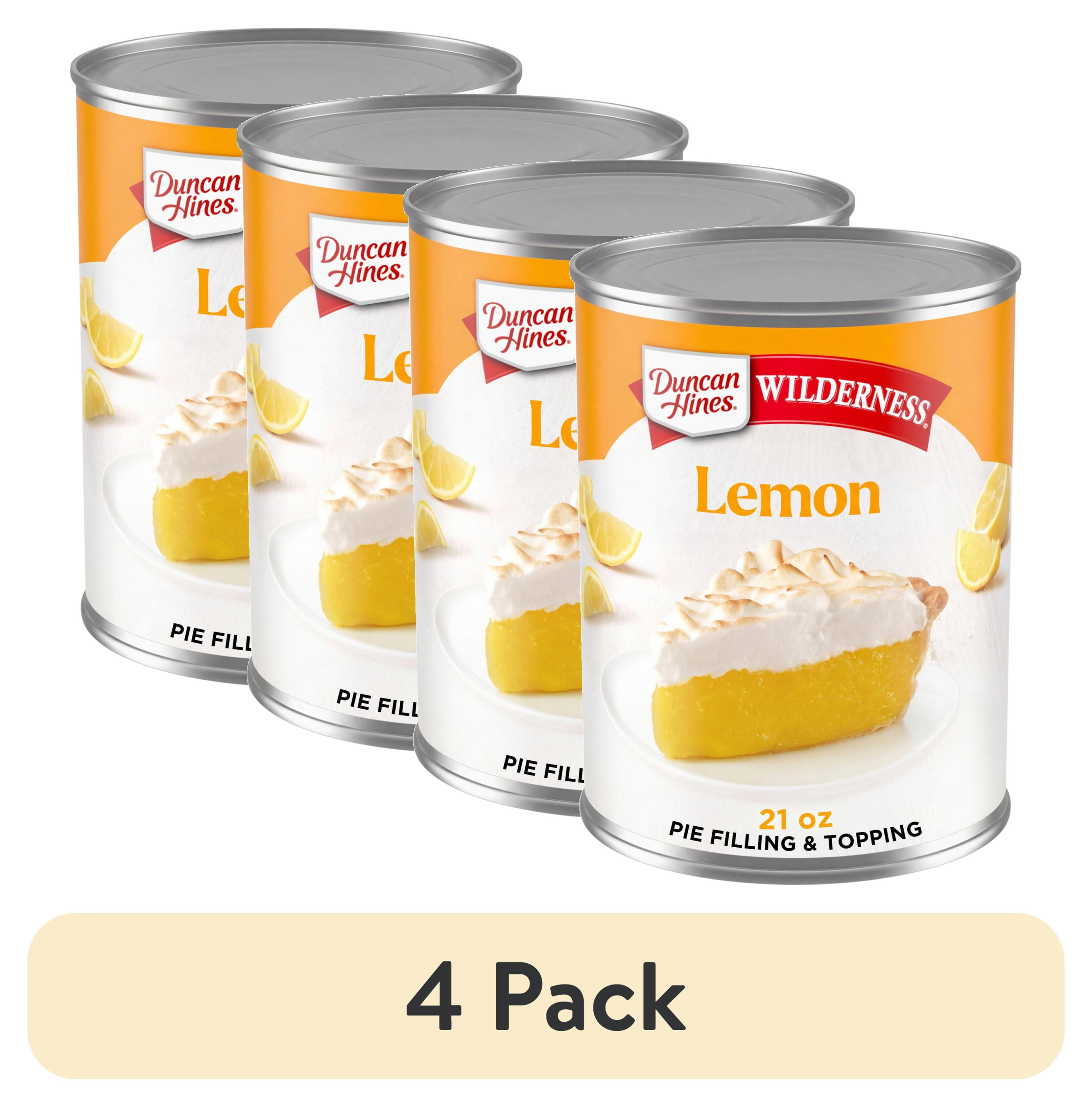 (4 pack) Duncan Hines Wilderness, Lemon Crème Pie Filling and Topping ...