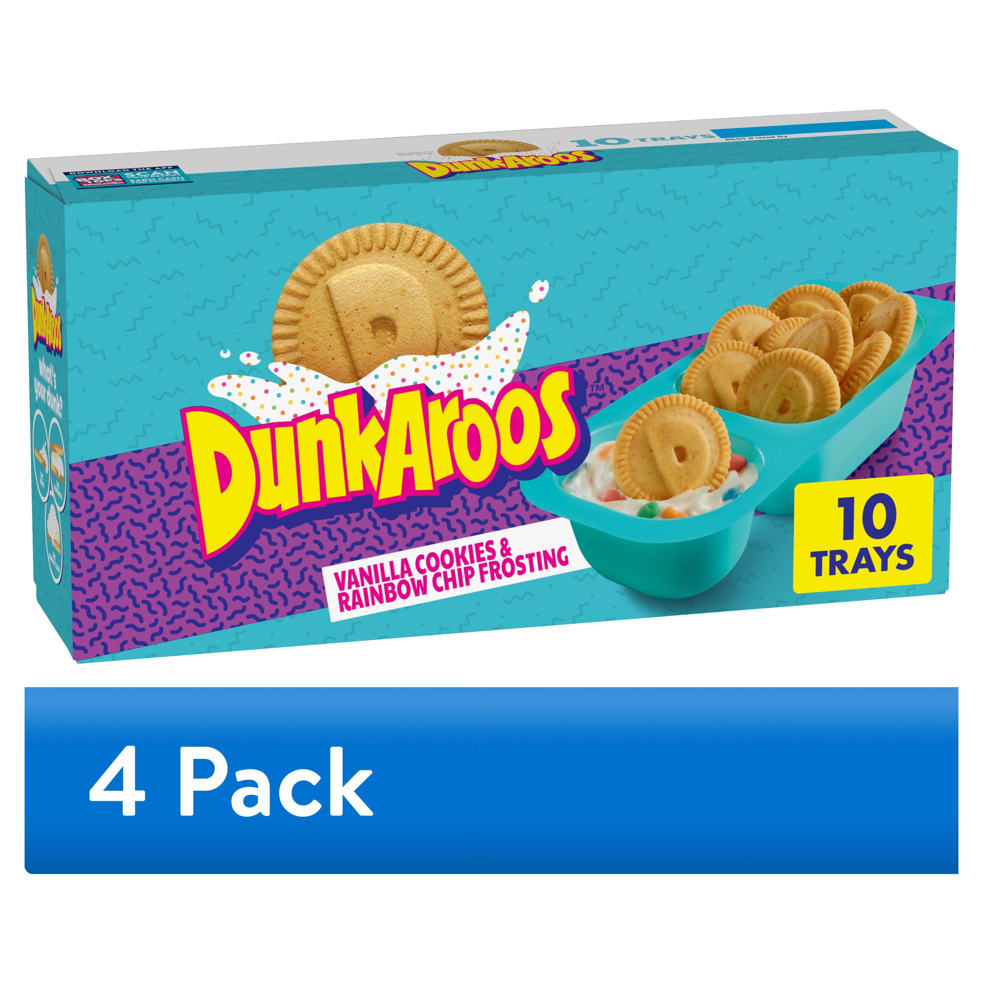 (4 pack) Dunkaroos Vanilla Cookies and Rainbow Chip Frosting, 10 Count ...