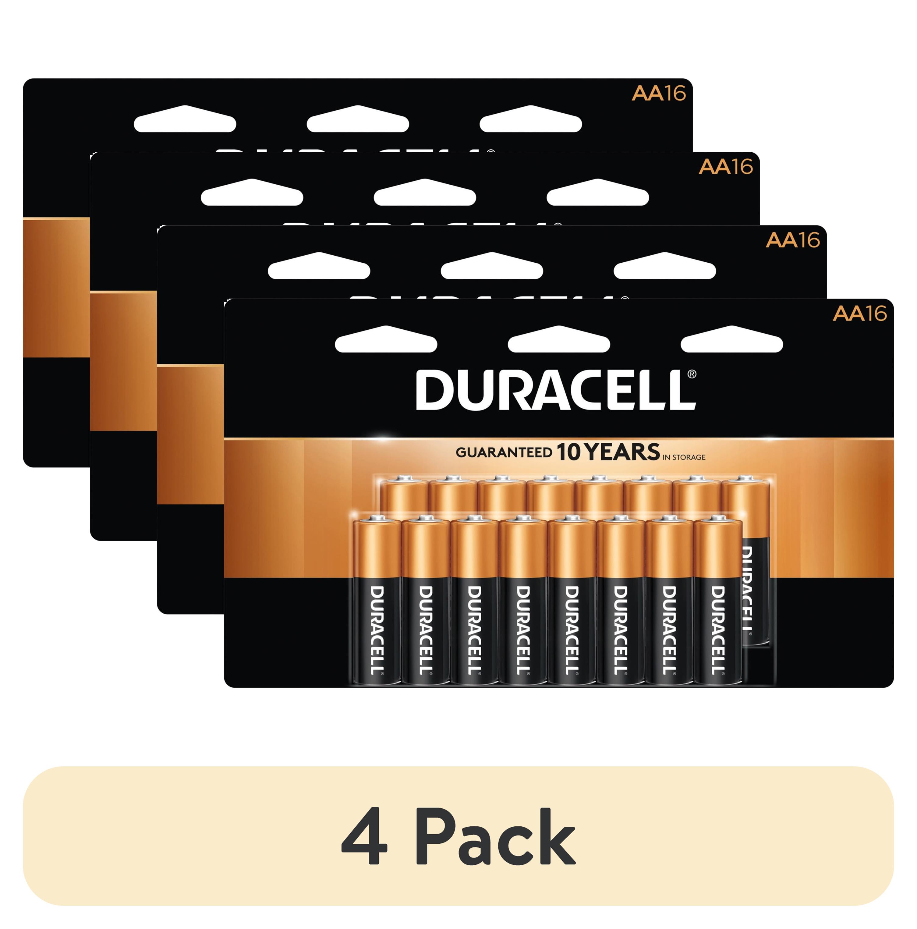 (4 pack) Duracell, DURMN1500B16Z, Coppertop Alkaline AA Batteries, 1 ...