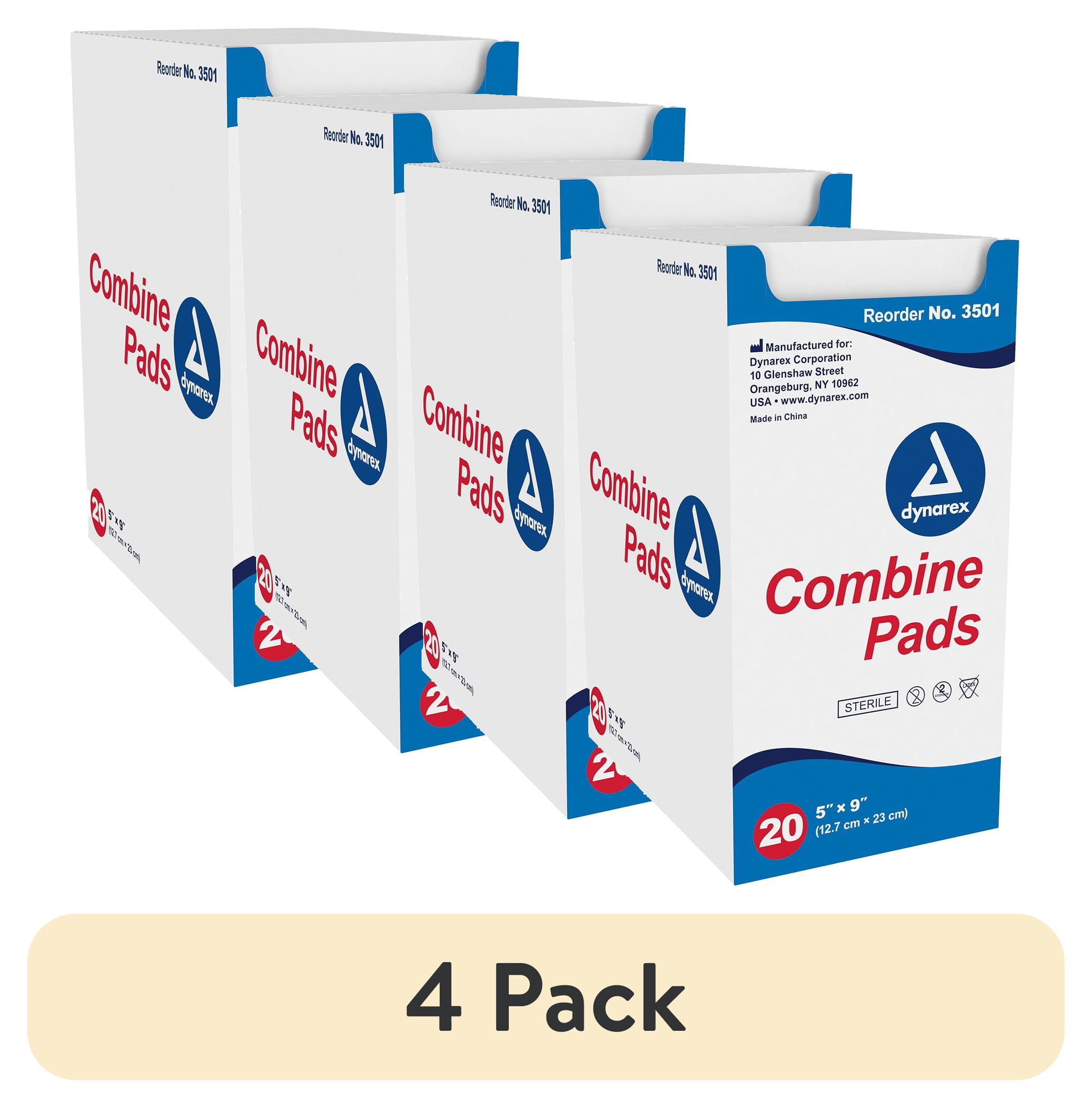 (4 pack) Dynarex 3501 Abdominal Pad Box of 20 - Walmart.com