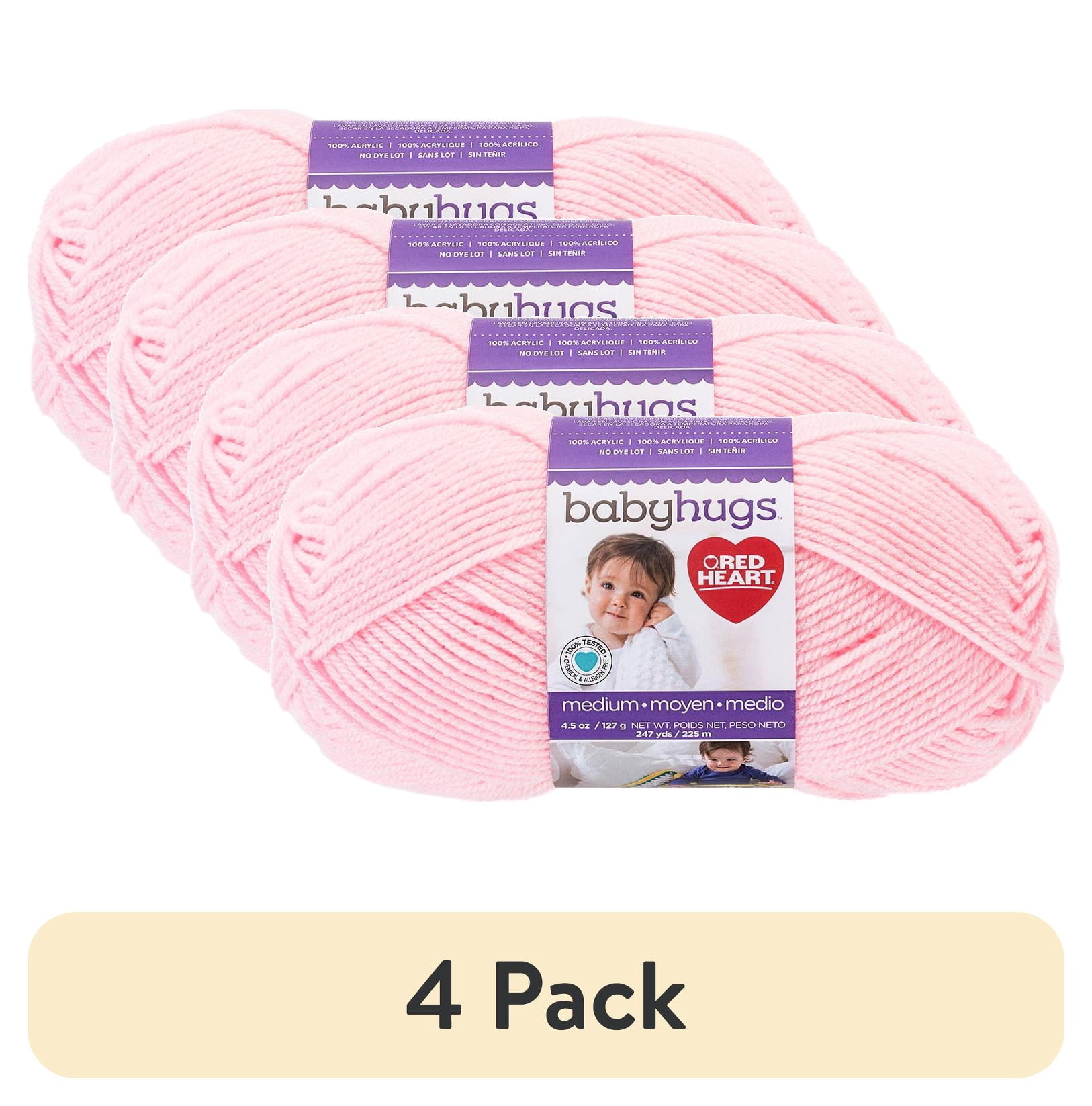 (4 pack) E404 4724 C C RED HEART BABY HUGS YARN MED 4 5OZ PINKIE ...