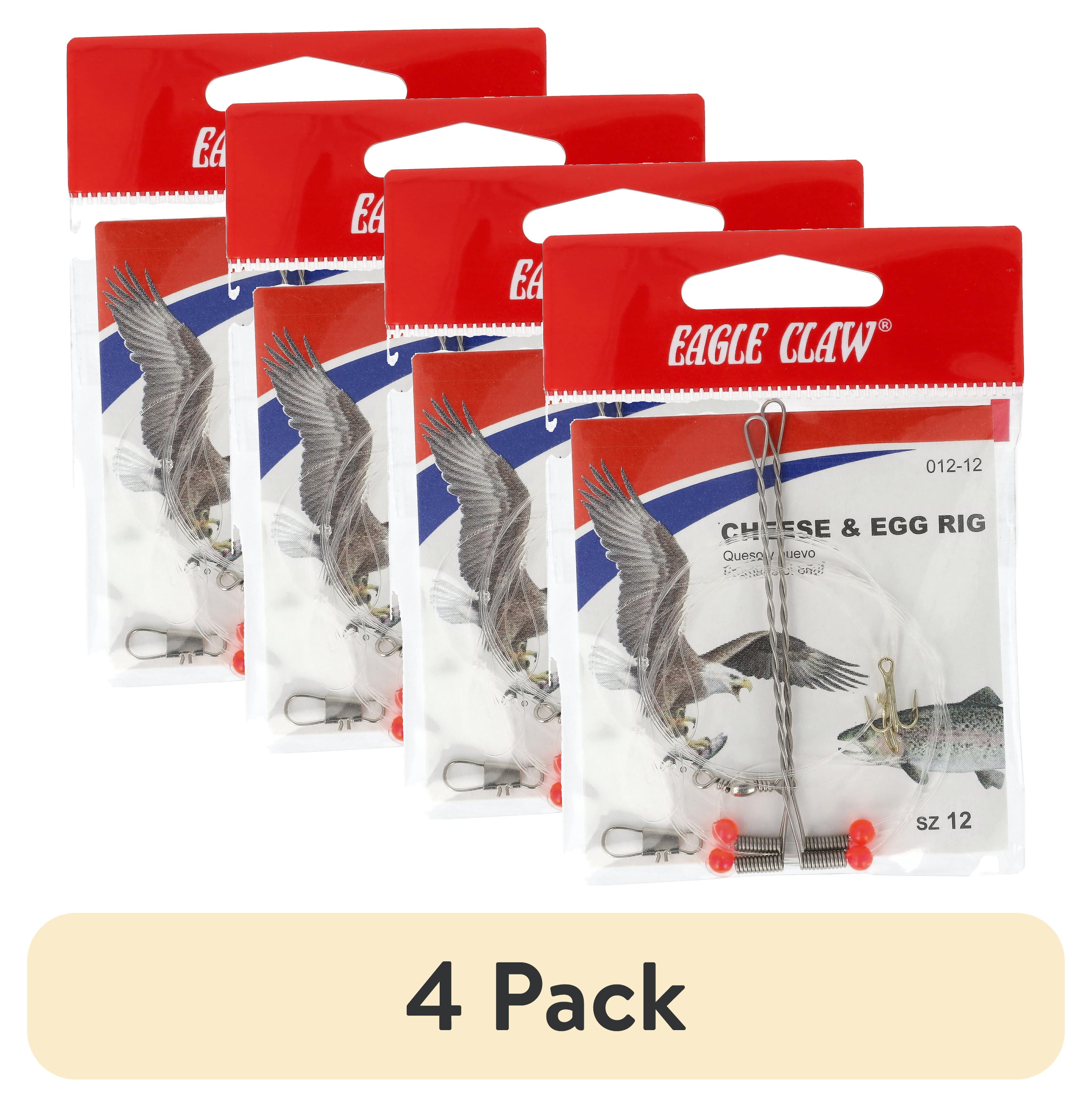 (4 pack) Eagle Claw 012W-12 Salmon Egg and Cheese Rig, Gold, Size 12 Egg Hook - Walmart.com