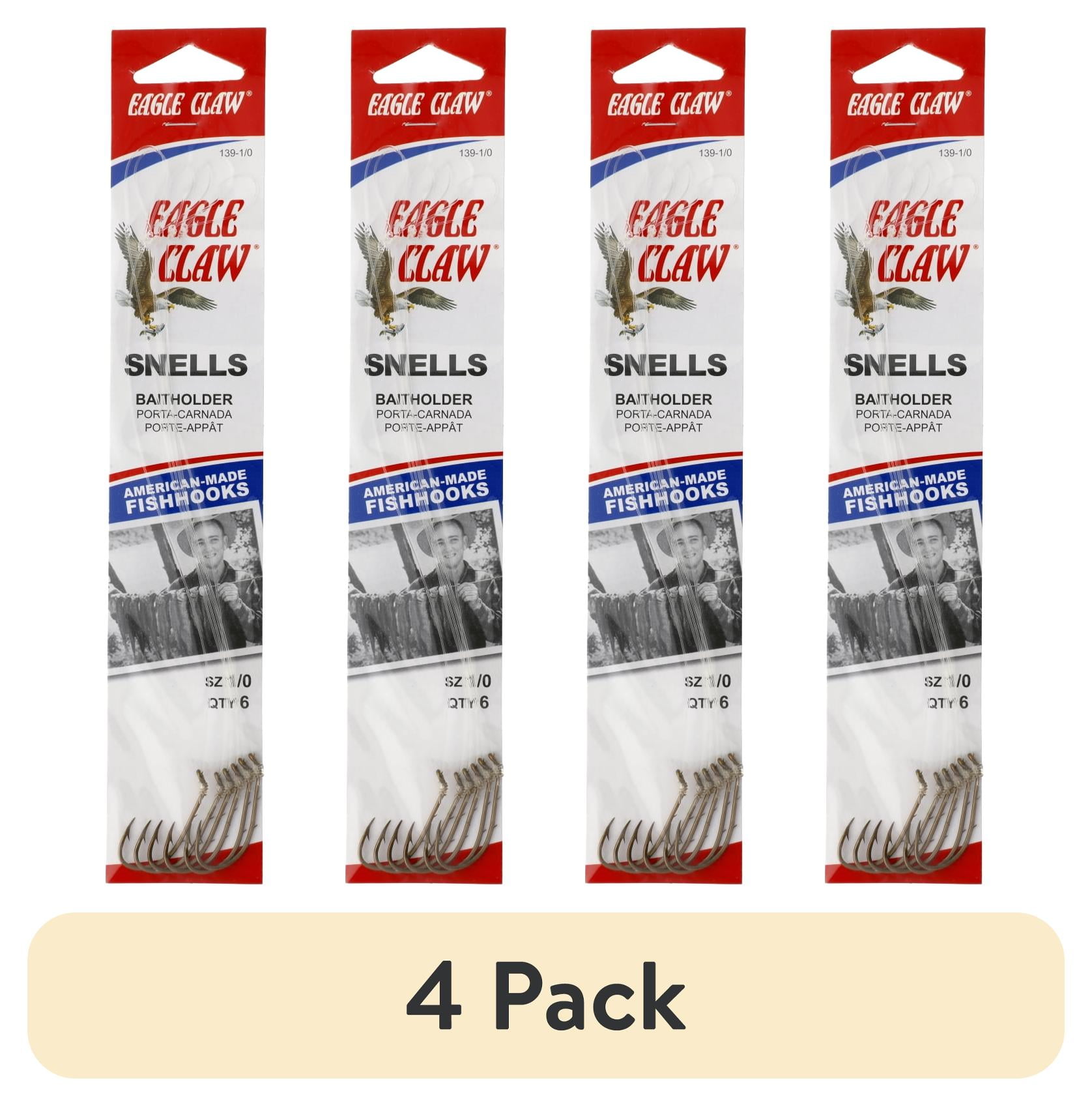 Eagle Claw 139W-6 Baitholder Snell - High Carbon Steel Hooks - Walmart.com