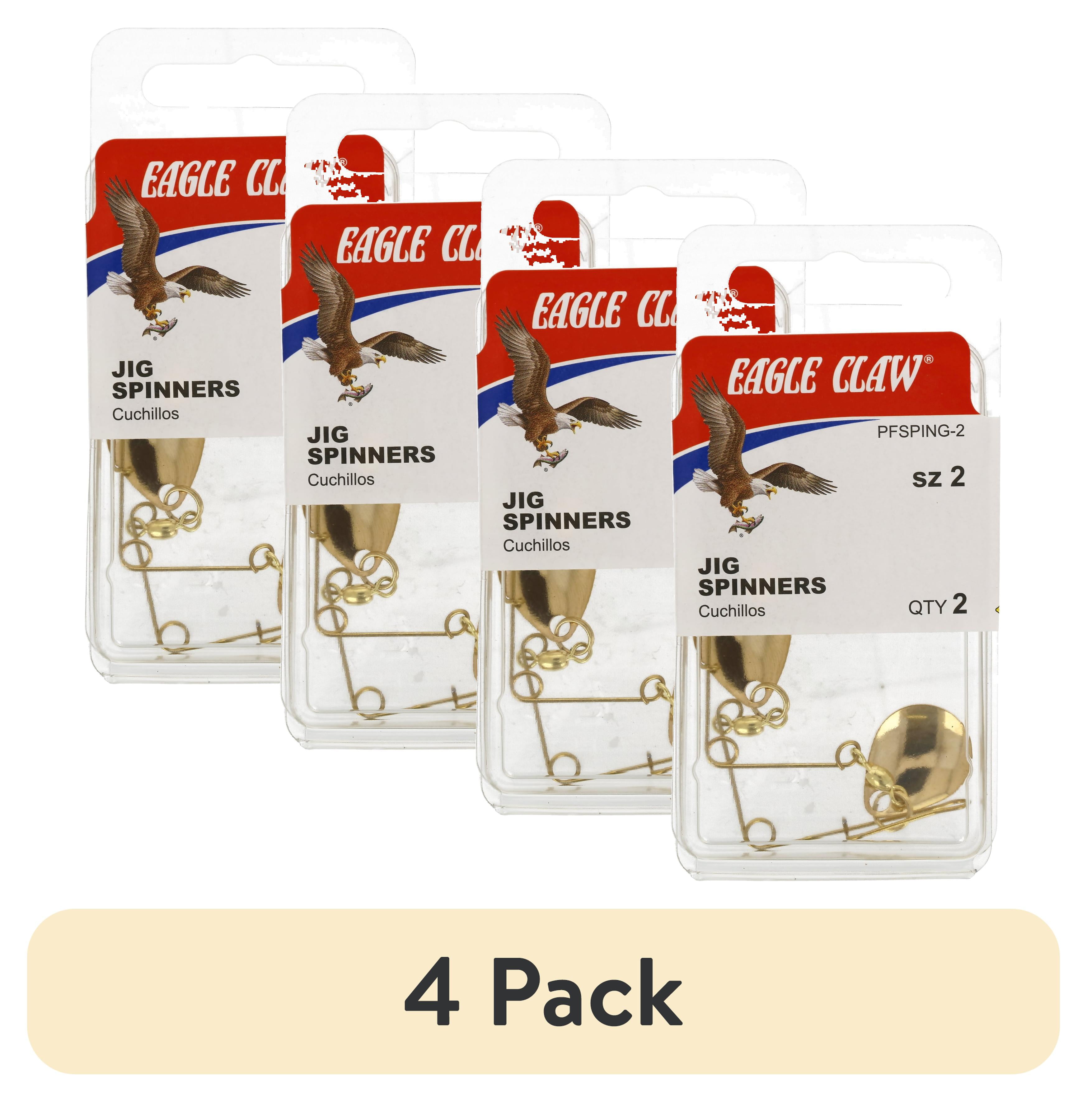 (4 pack) Eagle Claw Fishing Jig Panfish Spinner Arm, Gold, Size 2, 2 ...