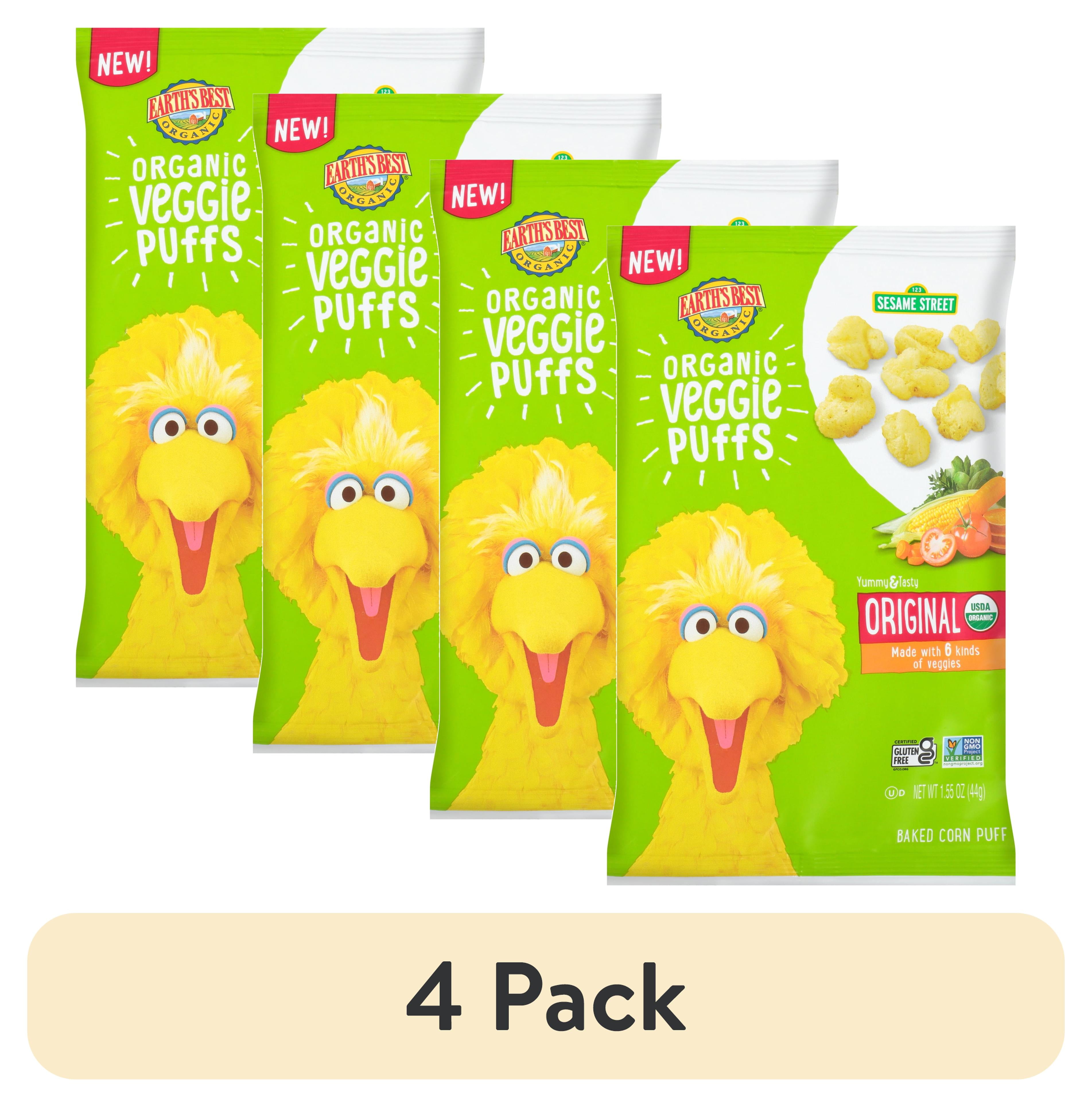 (4 pack) Earth's Best Organic Baby Toddler Snack Original Veggie Puffs ...