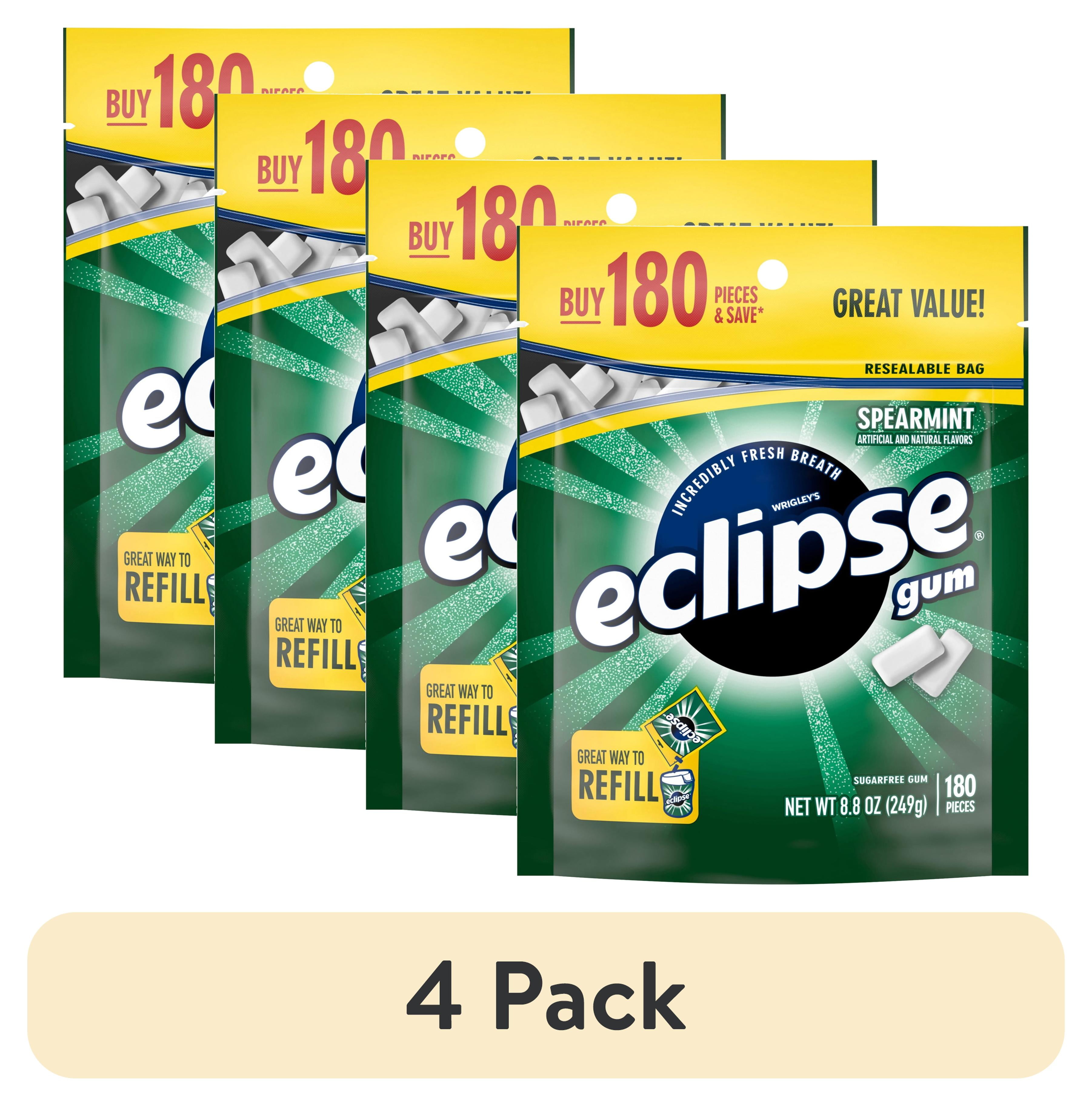 (4 pack) Eclipse Spearmint Sugar Free Chewing Gum, Value Pack - 180 ct ...