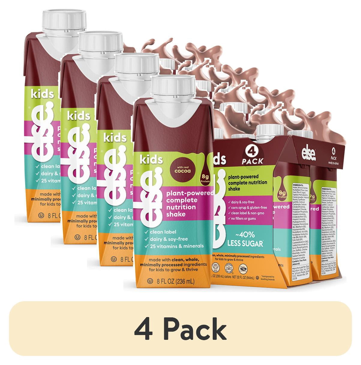 (4 pack) Else Nutrition Kids Nutritional Shake Ready-to-Drink ...