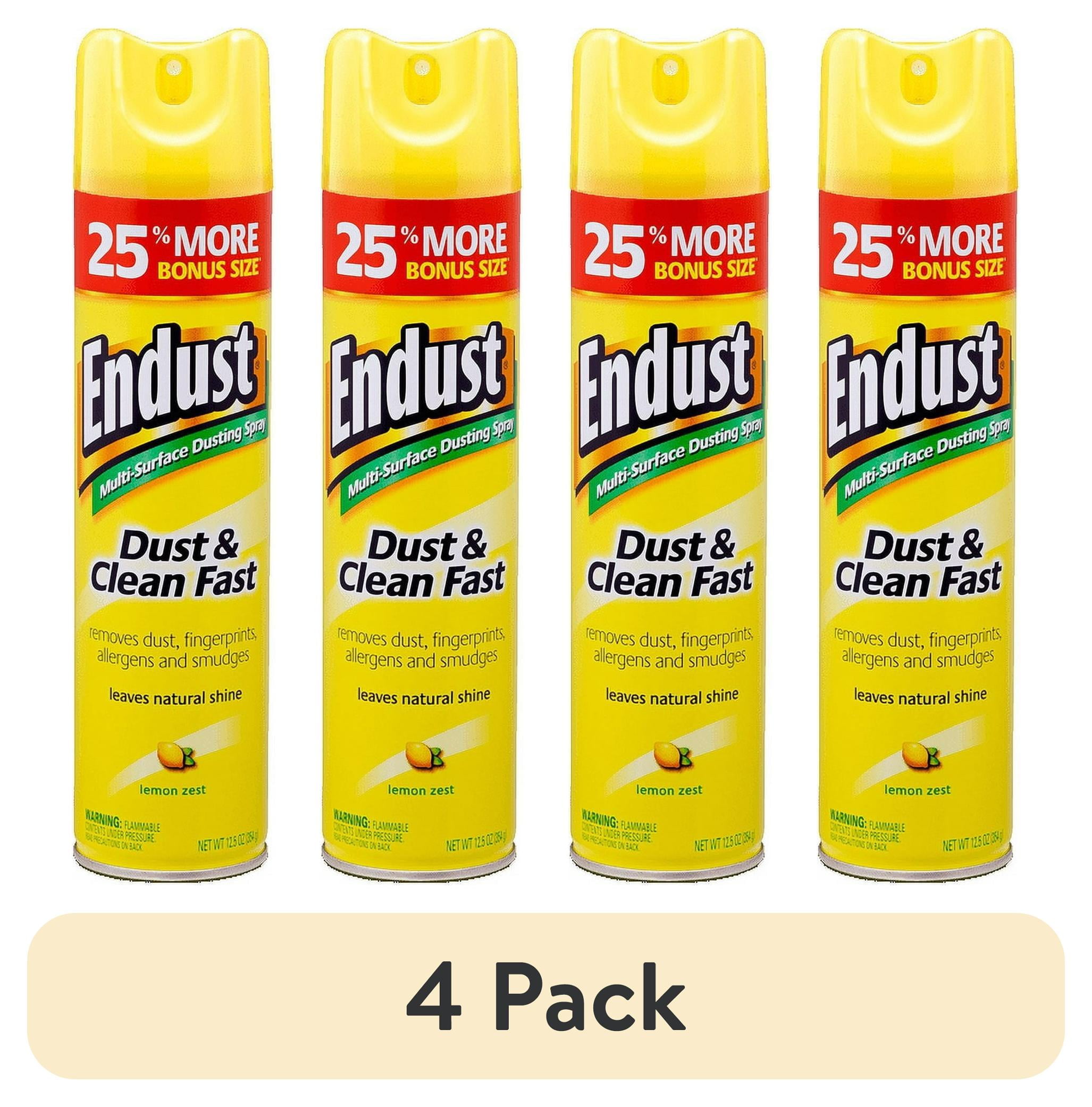 (4 pack) Endust Multi-Surface Dusting Spray, Lemon Zest, 12.5 Oz ...