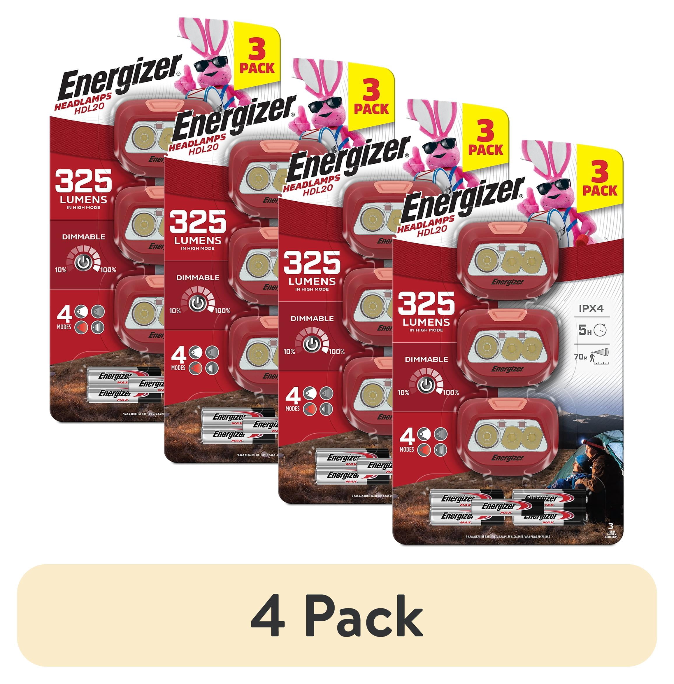 (4 pack) Energizer HDL20 Multi-Colored LED Headlamp Flashlight with ...