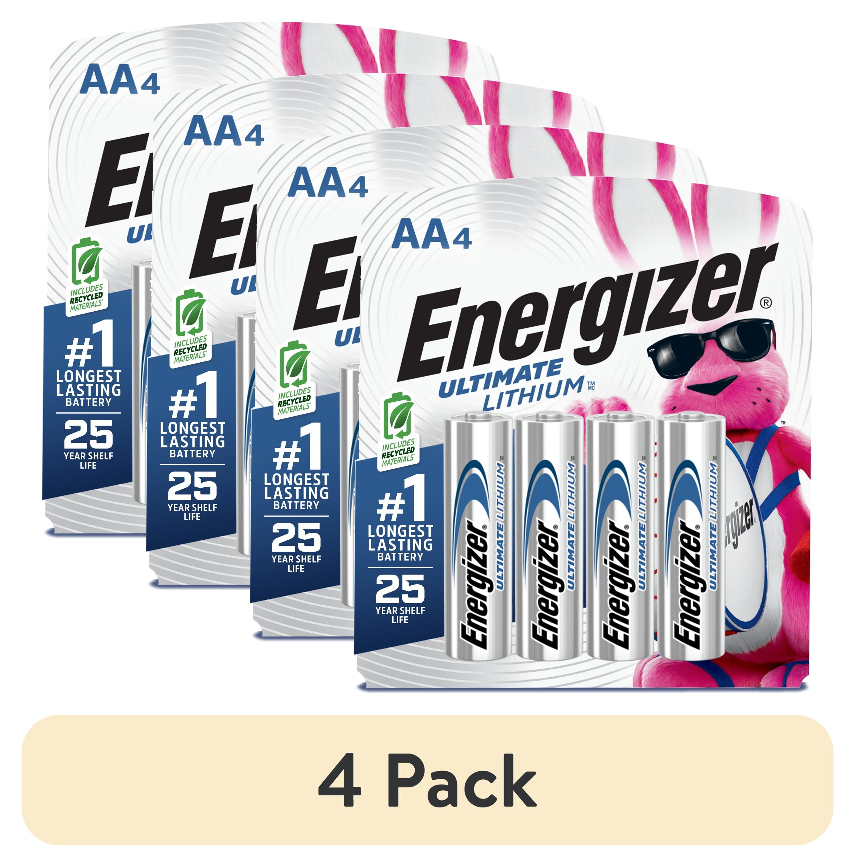 (4 pack) Energizer Ultimate Lithium AA Batteries (4 Pack), Double A ...