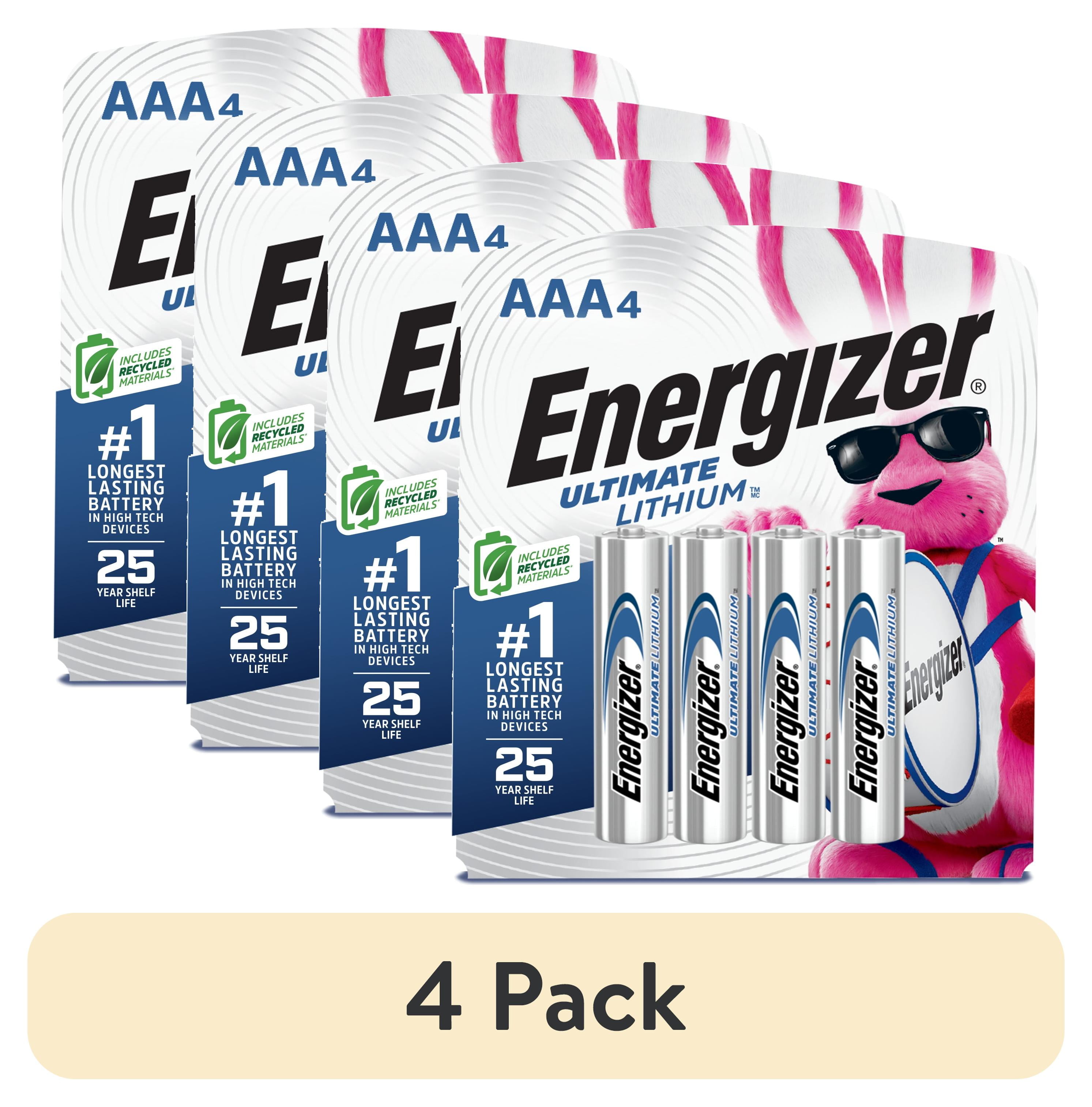 (4 pack) Energizer Ultimate Lithium AAA Batteries (4 Pack), Triple A ...