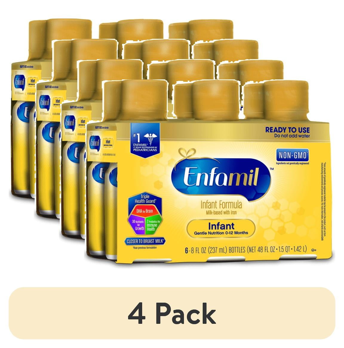 (4 pack) Enfamil NeuroPro Liquid Baby Formula, Brain Support, 8 fl oz ...