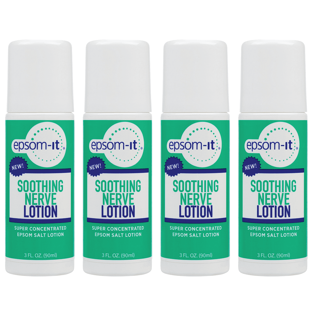 (4 pack) Epsom-It Soothing Nerve Lotion, Roll On Epsom-Salt Magnesium ...