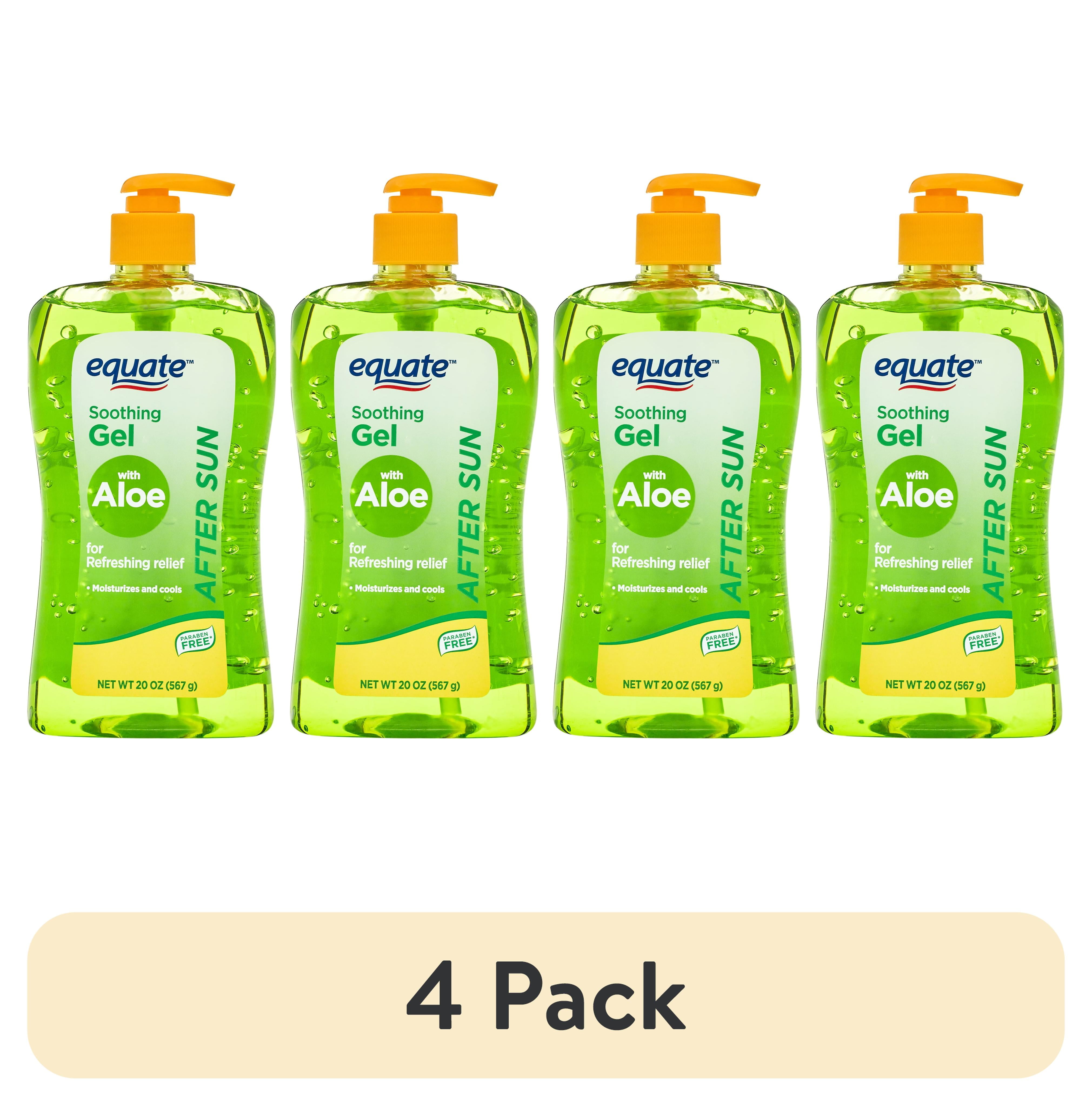 (4 pack) Equate After Sun Soothing Gel with Aloe, 20 oz - Walmart.com