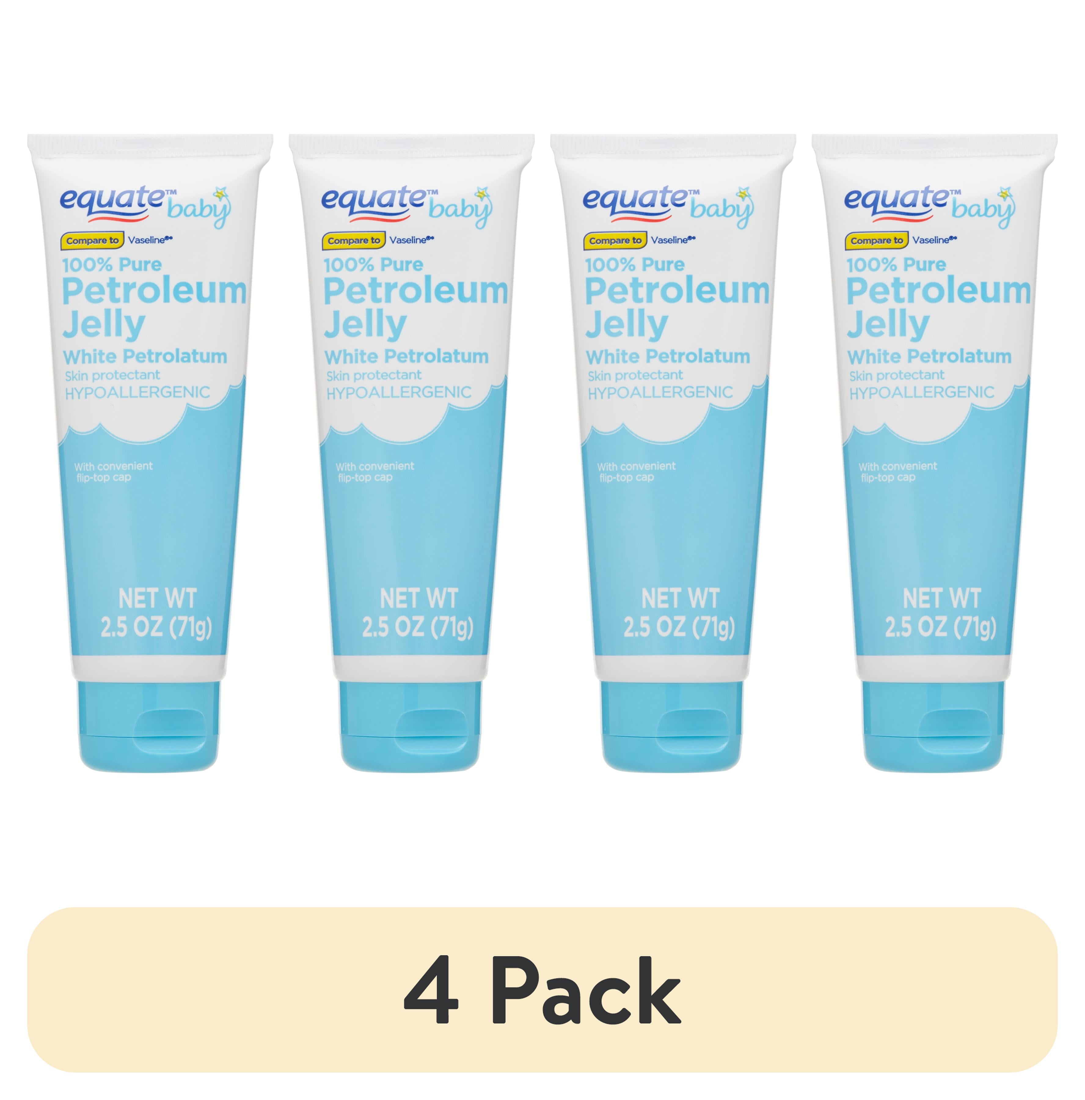 (4 pack) Equate Baby Petroleum Jelly Tube, 2.5 oz, Compare to Vaseline ...