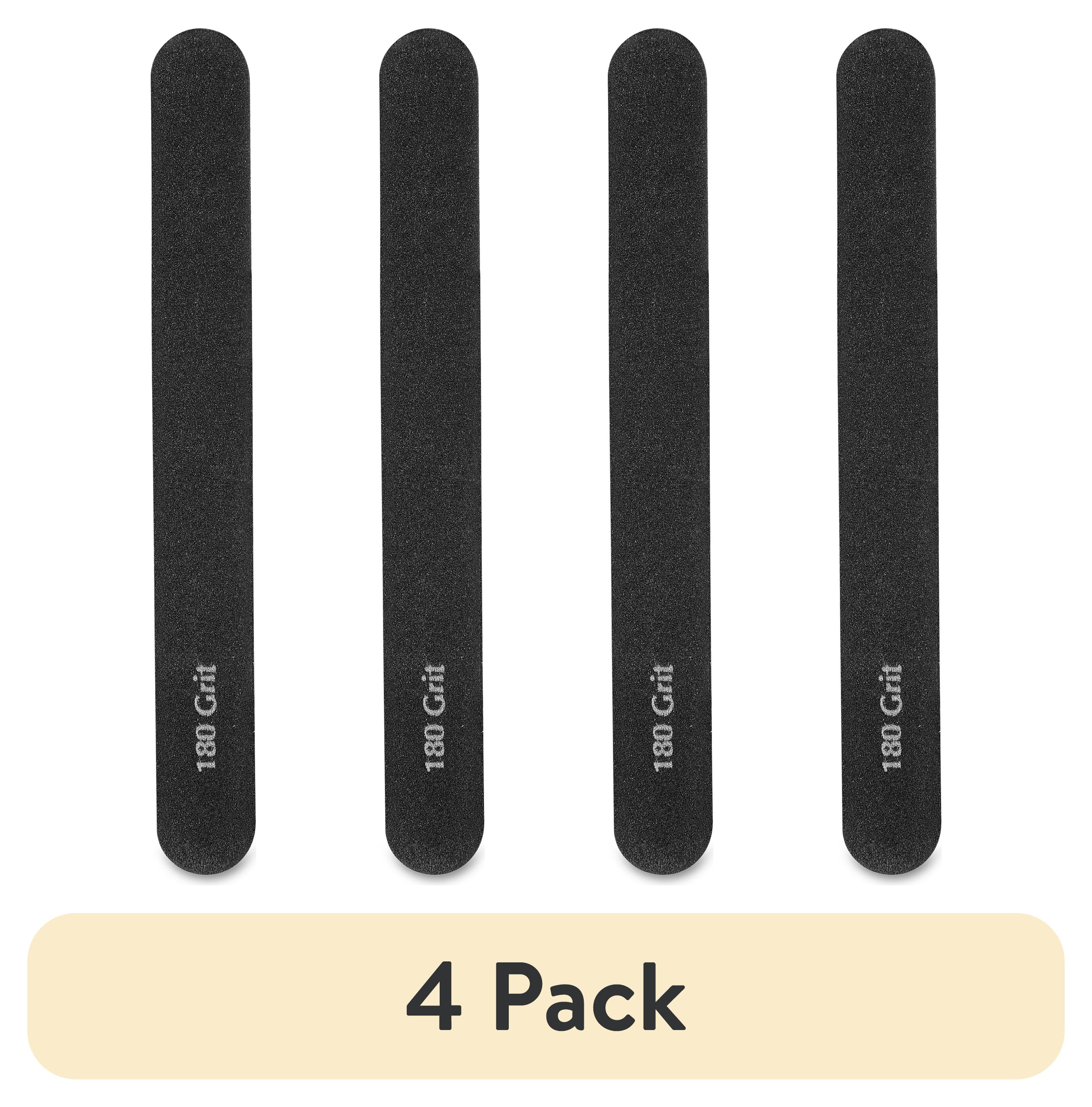 (4 pack) Equate 100/180-Grit Salon-Style Files, Black, 2 Count ...