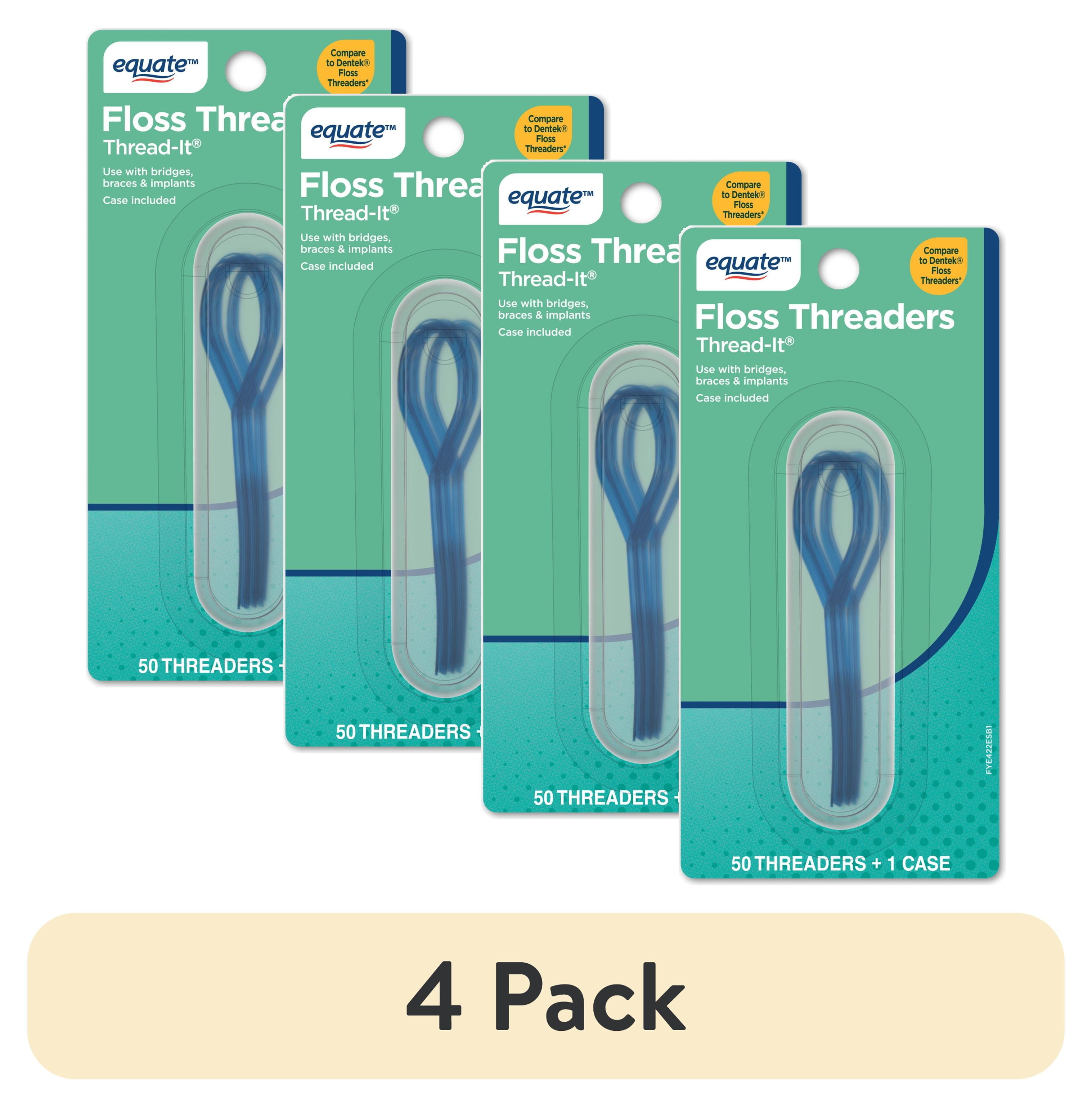 (4 pack) Equate Thread-It Floss Threaders, 50 Count - Walmart.com
