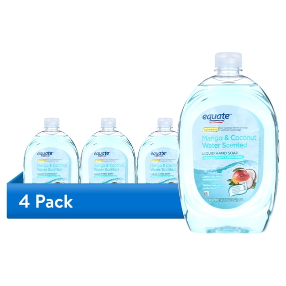 (4 pack) Equate Liquid Hand Soap, Tropical Fruity Fresh, 50 fl oz ...