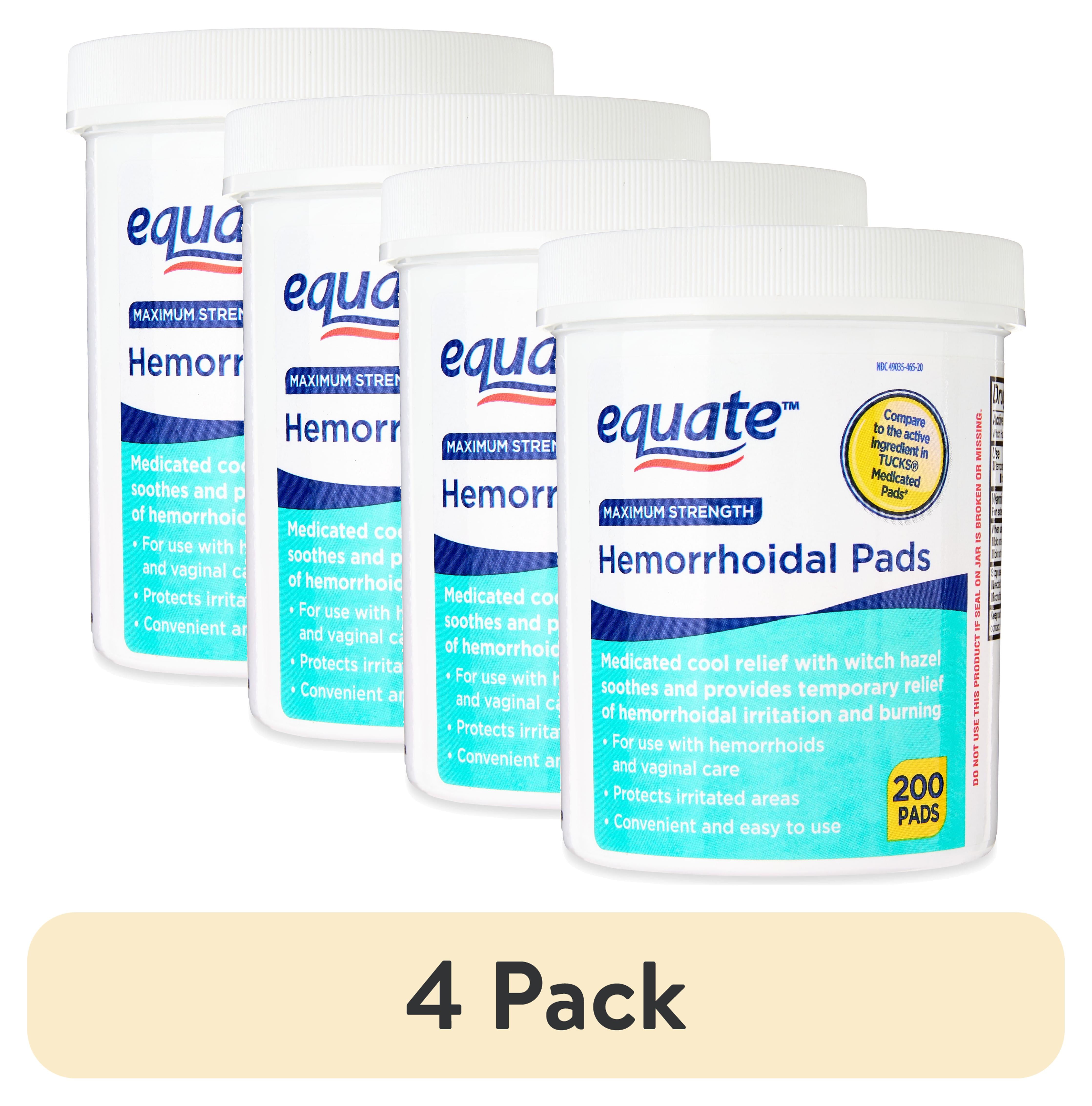 (4 pack) Equate Maximum Strength Medicated Cool Relief Hemorrhoidal ...