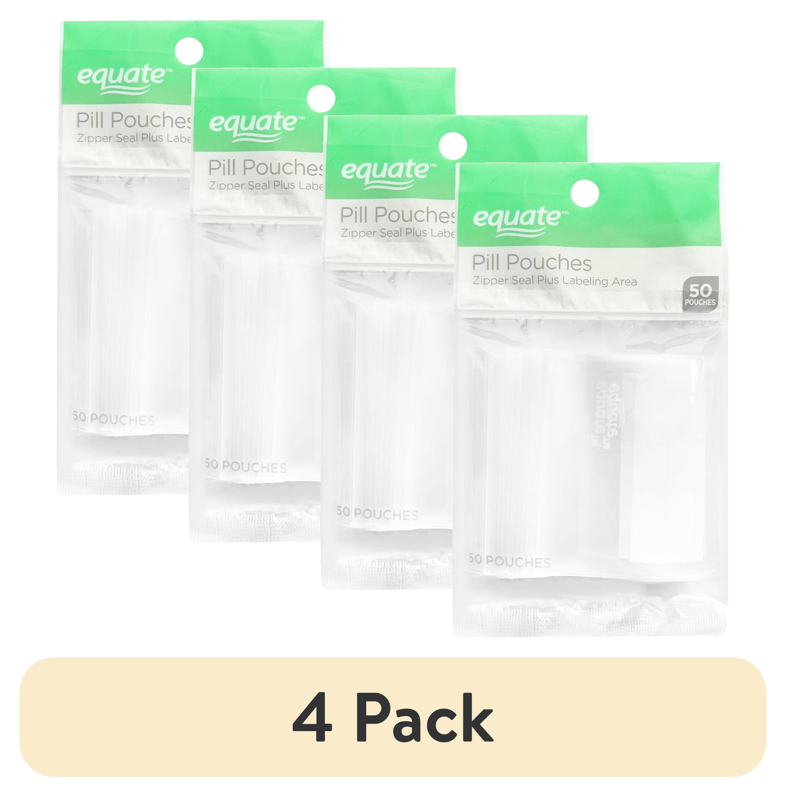 (4 pack) Equate Zipper Seal Pill Pouches, 50 Count - Walmart.com