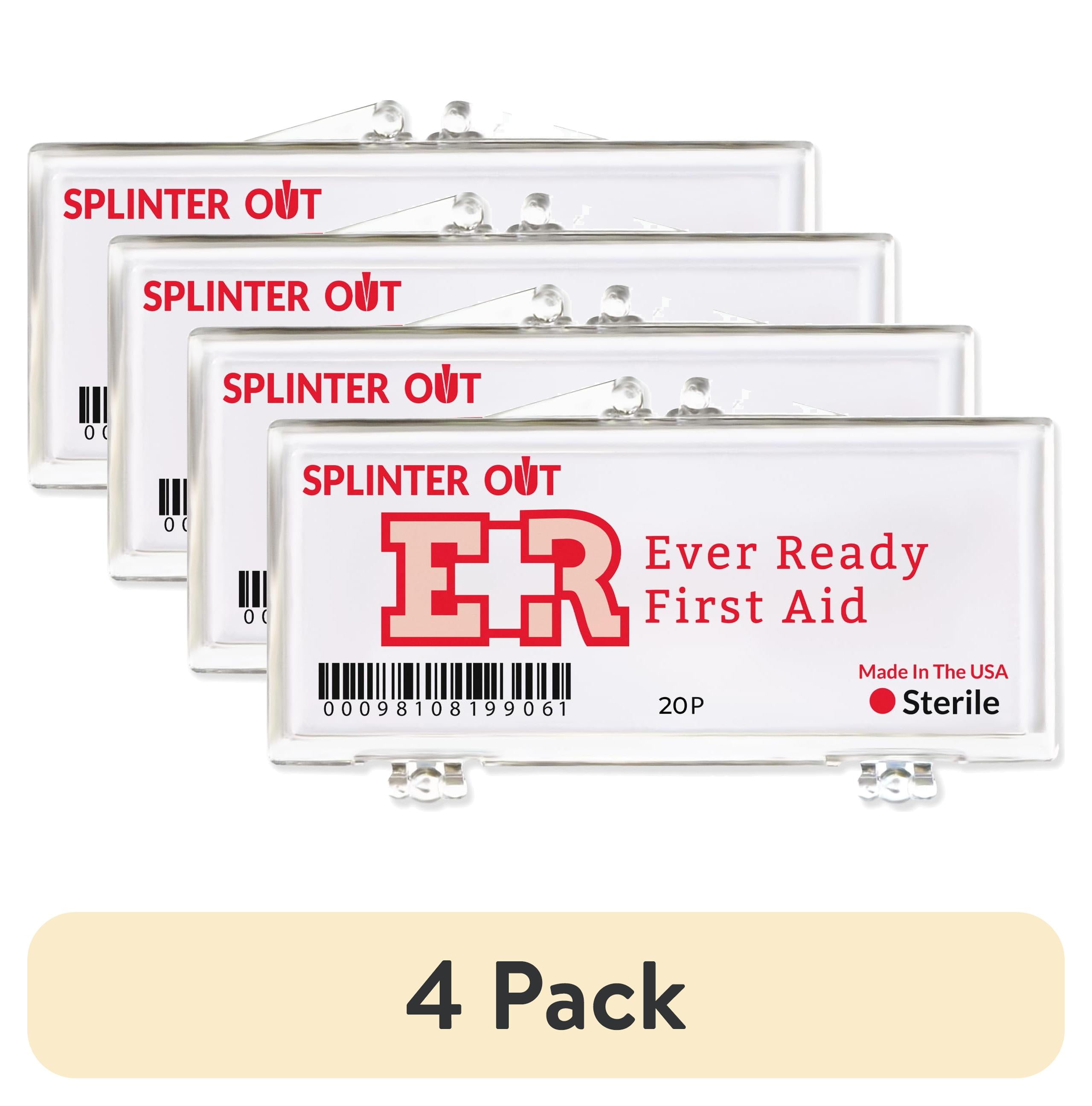 (4 pack) Ever Ready First Aid Splinter Out Splinter Remover, 20 Count ...