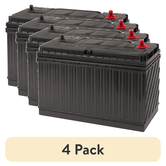 (4 pack) EverStart Heavy Duty Commercial Battery, Group Size 31T 12 ...