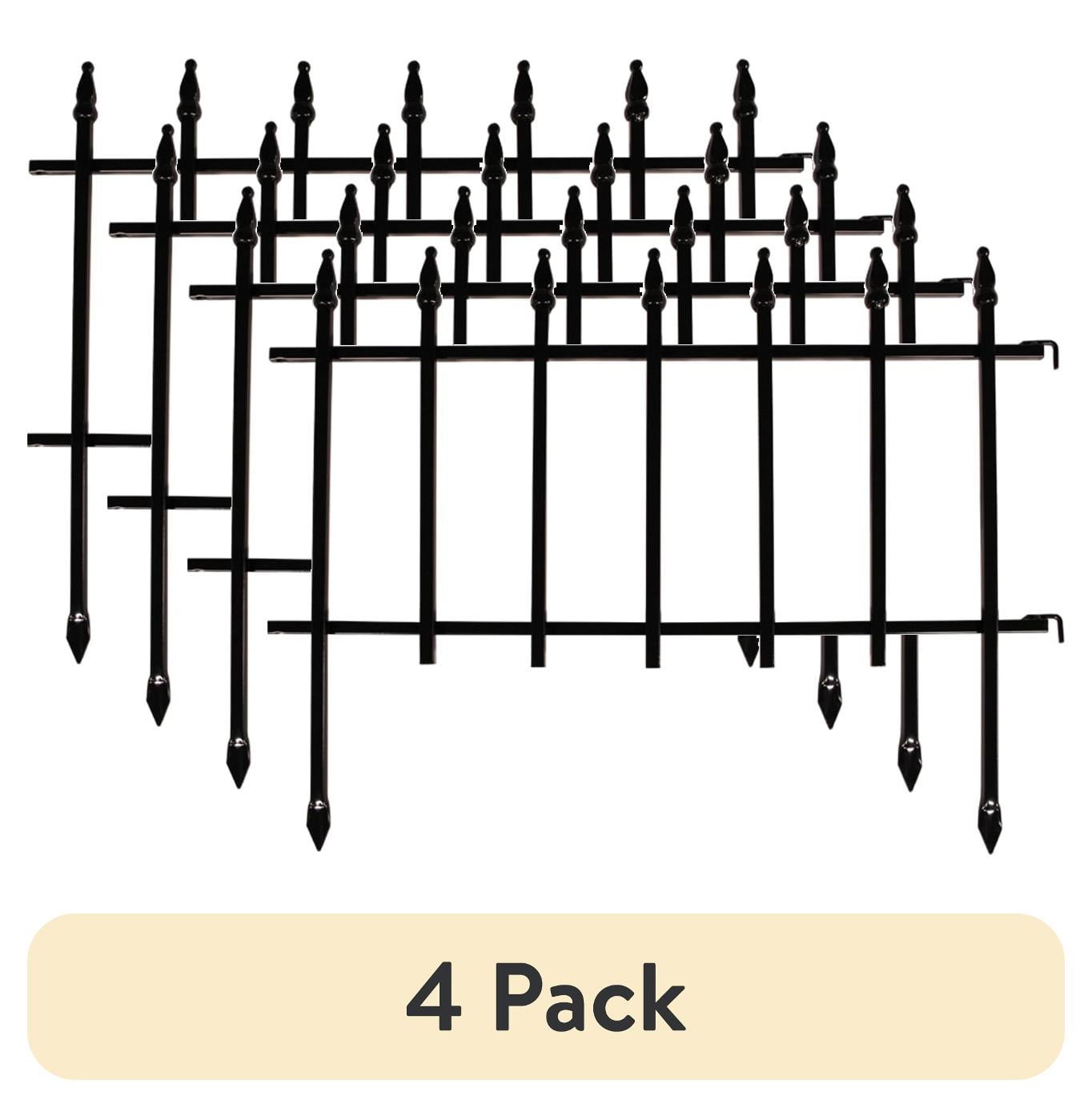 (4 pack) Expert Gardener Empire Black Powder Coated Steel Garden Border ...