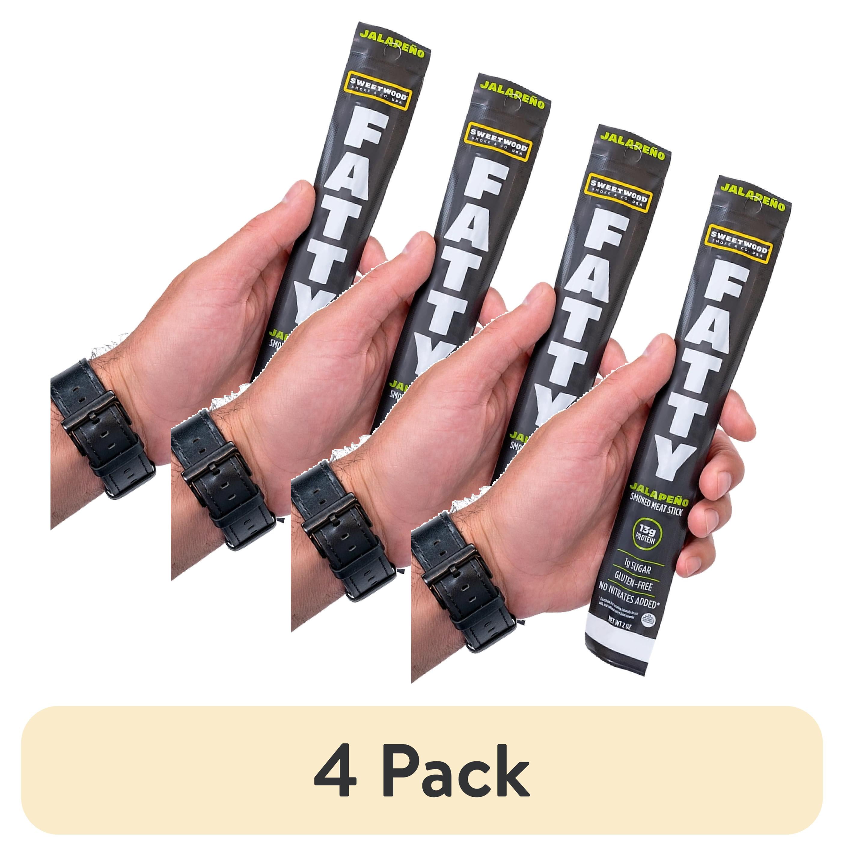 (4 pack) FATTY Meat Sticks, Made with Grass Fed Beef, Pork Raised ...