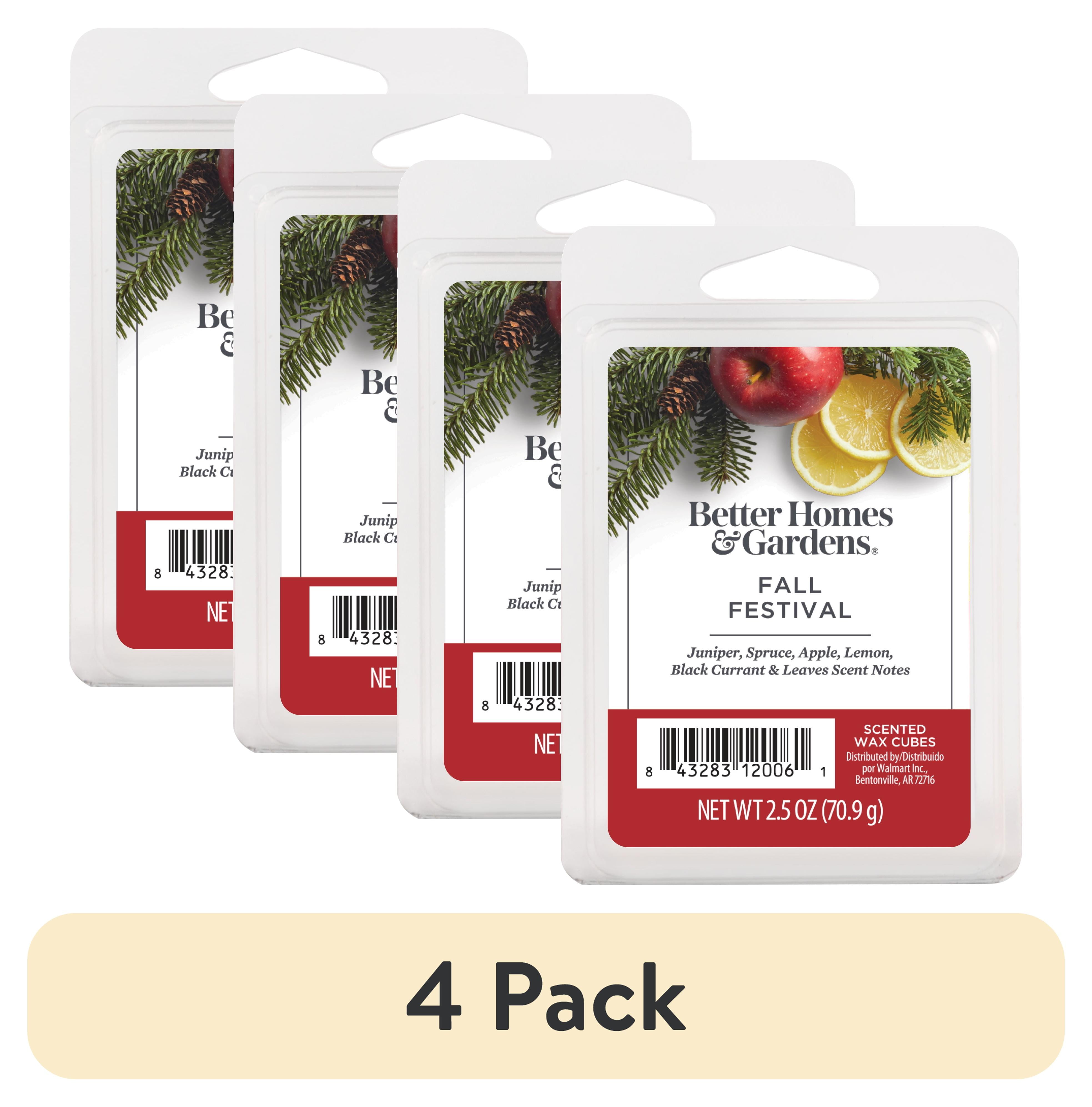 (4 pack) Fall Festival Scented Wax Melts, Better Homes & Gardens, 2.5 ...