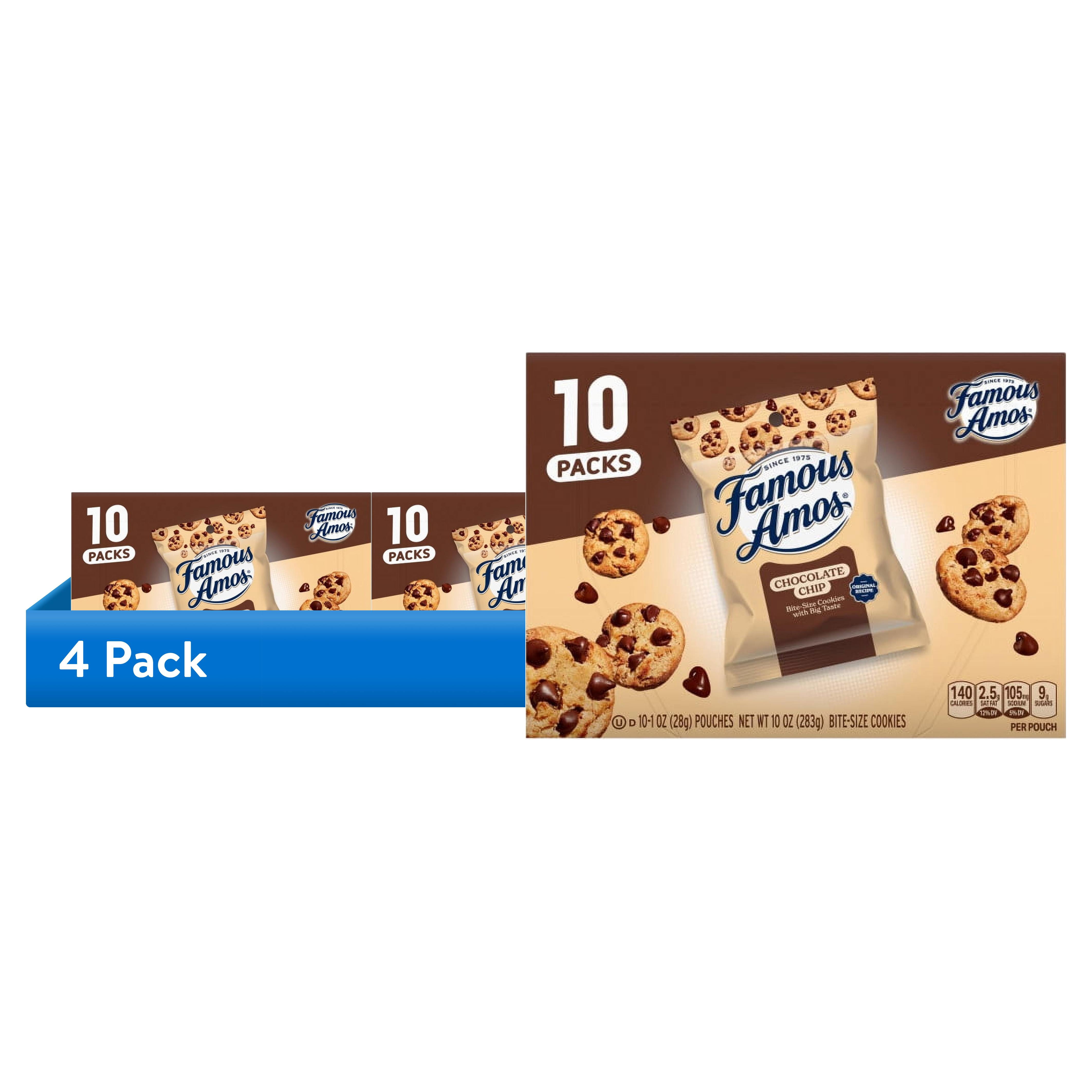 (4 pack) Famous Amos Baked Chocolate Chip Cookies Multipack 10 Count ...