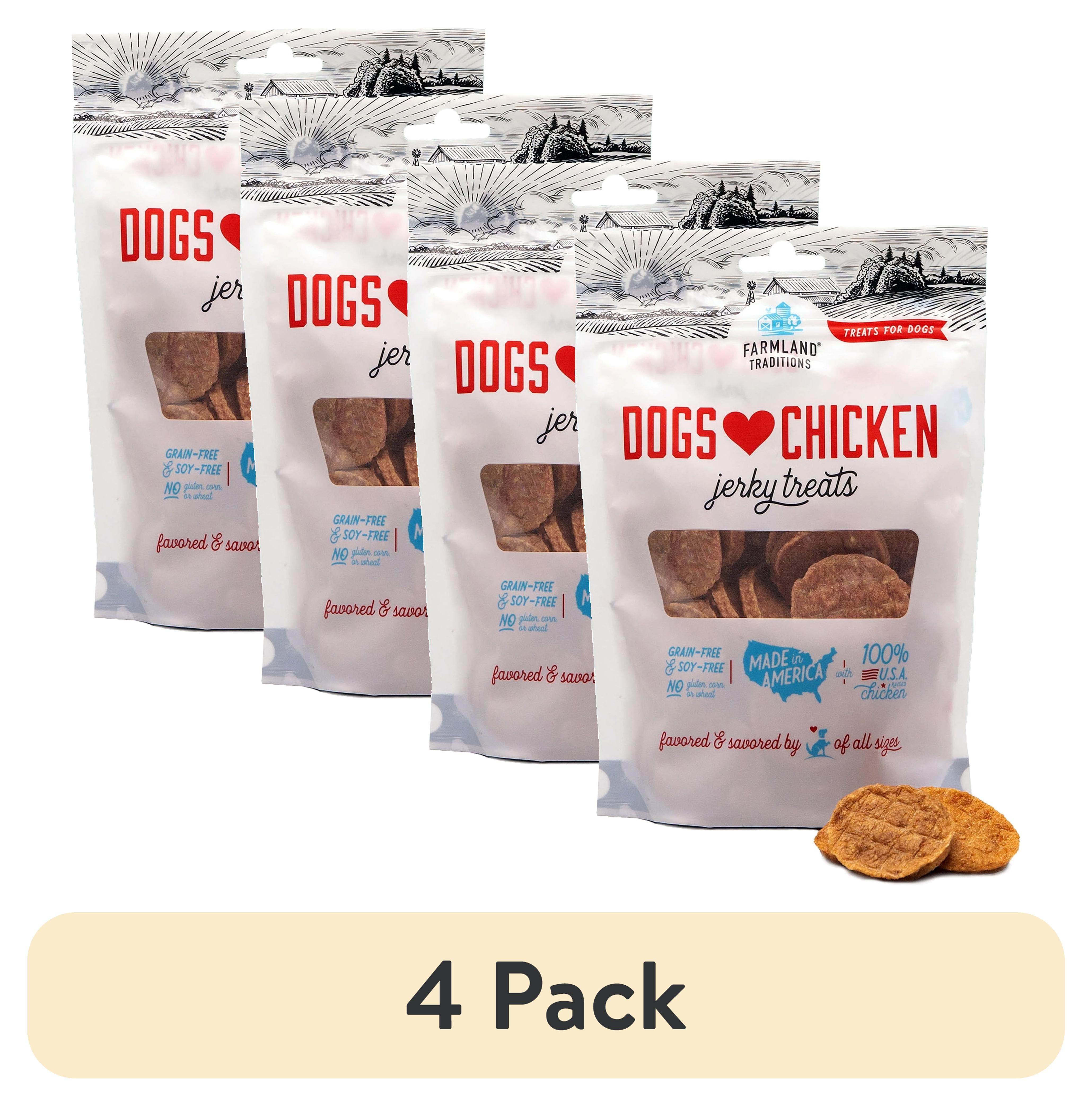 (4 pack) Farmland Traditions Dogs Love Chicken Jerky Dog Treats with ...